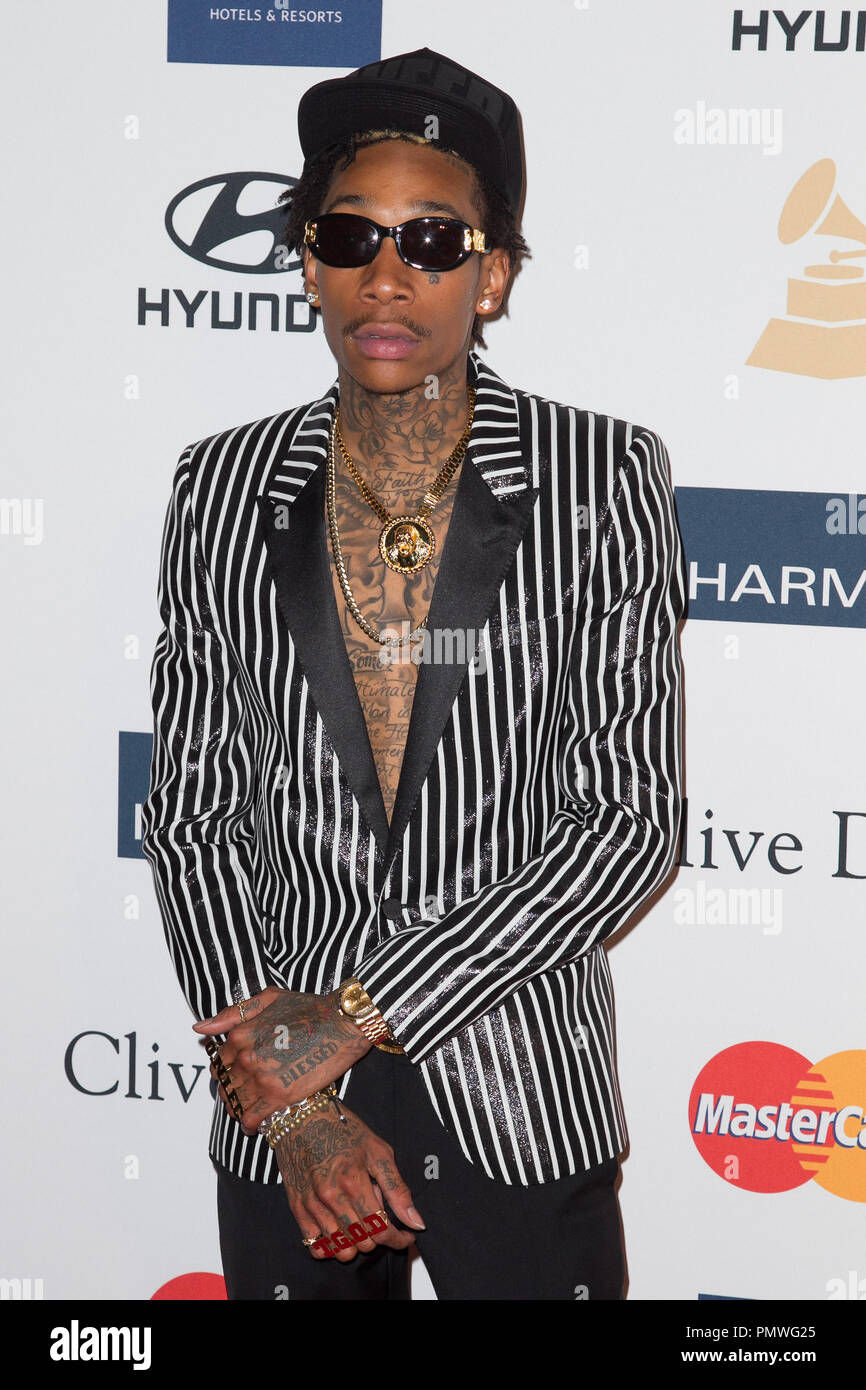 Wiz Khalifa arrives at Clive Davis & The Recording Academy's 2013 Pre ...