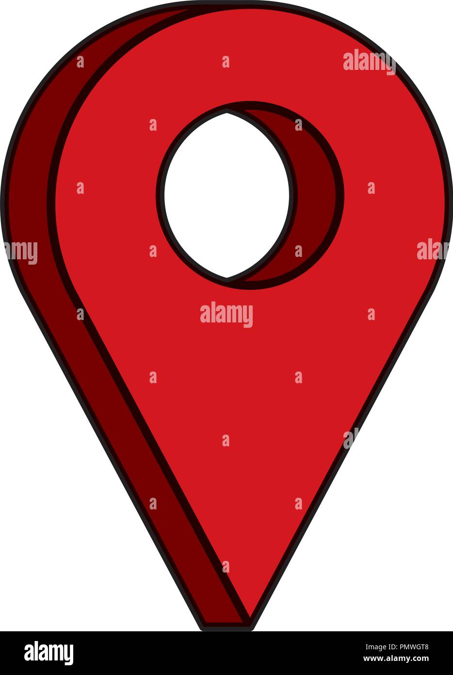 pin pointer location icon Stock Vector Image & Art - Alamy
