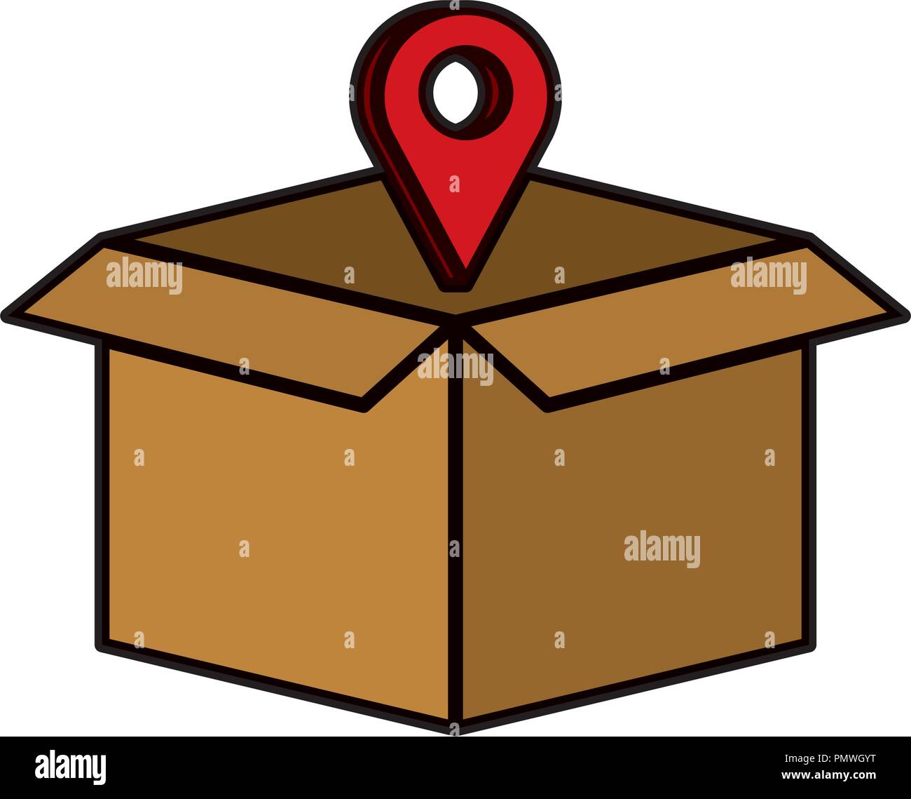 Box carton delivery pin hi-res stock photography and images - Alamy