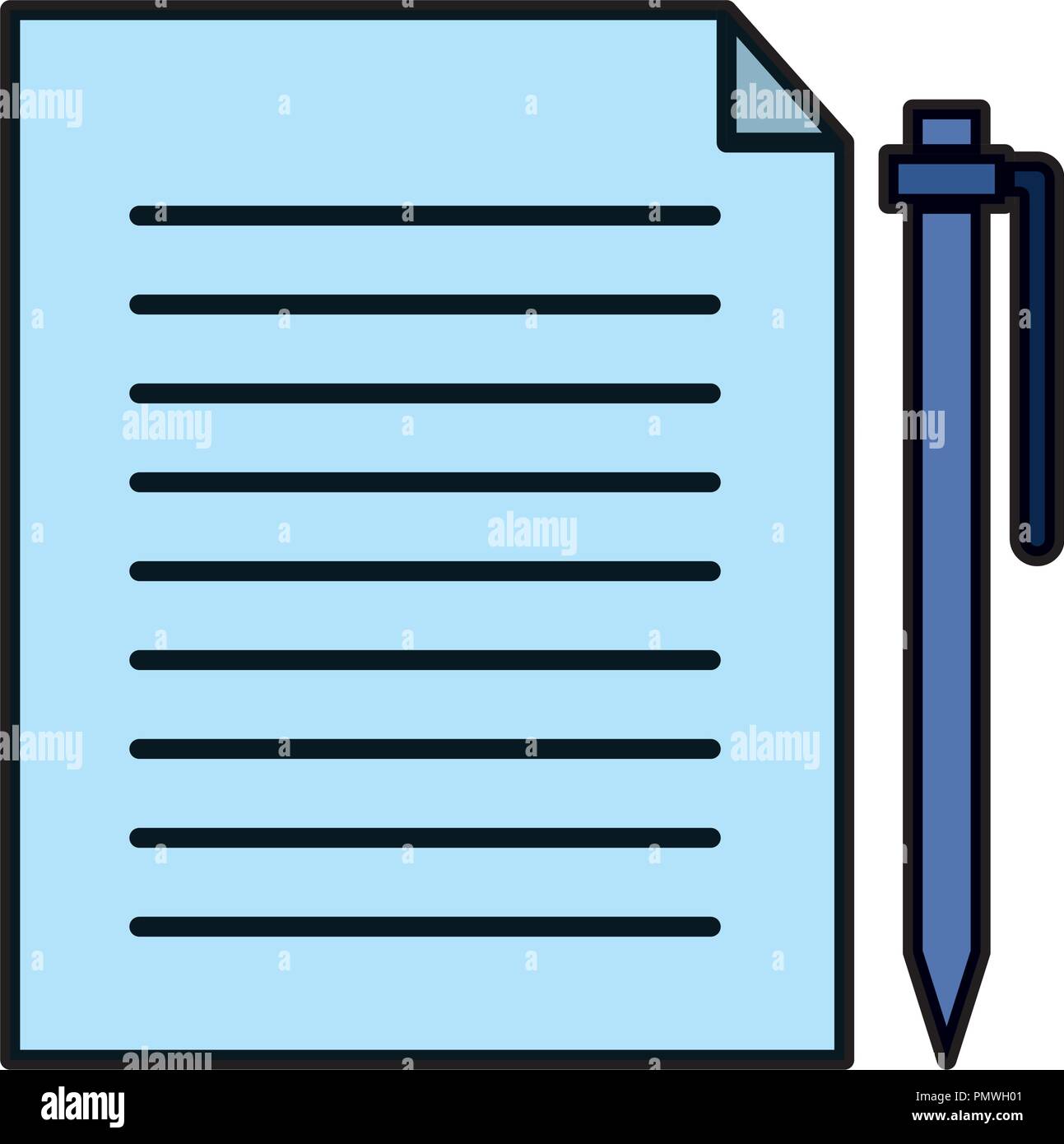 pen write with documents Stock Vector Image & Art - Alamy