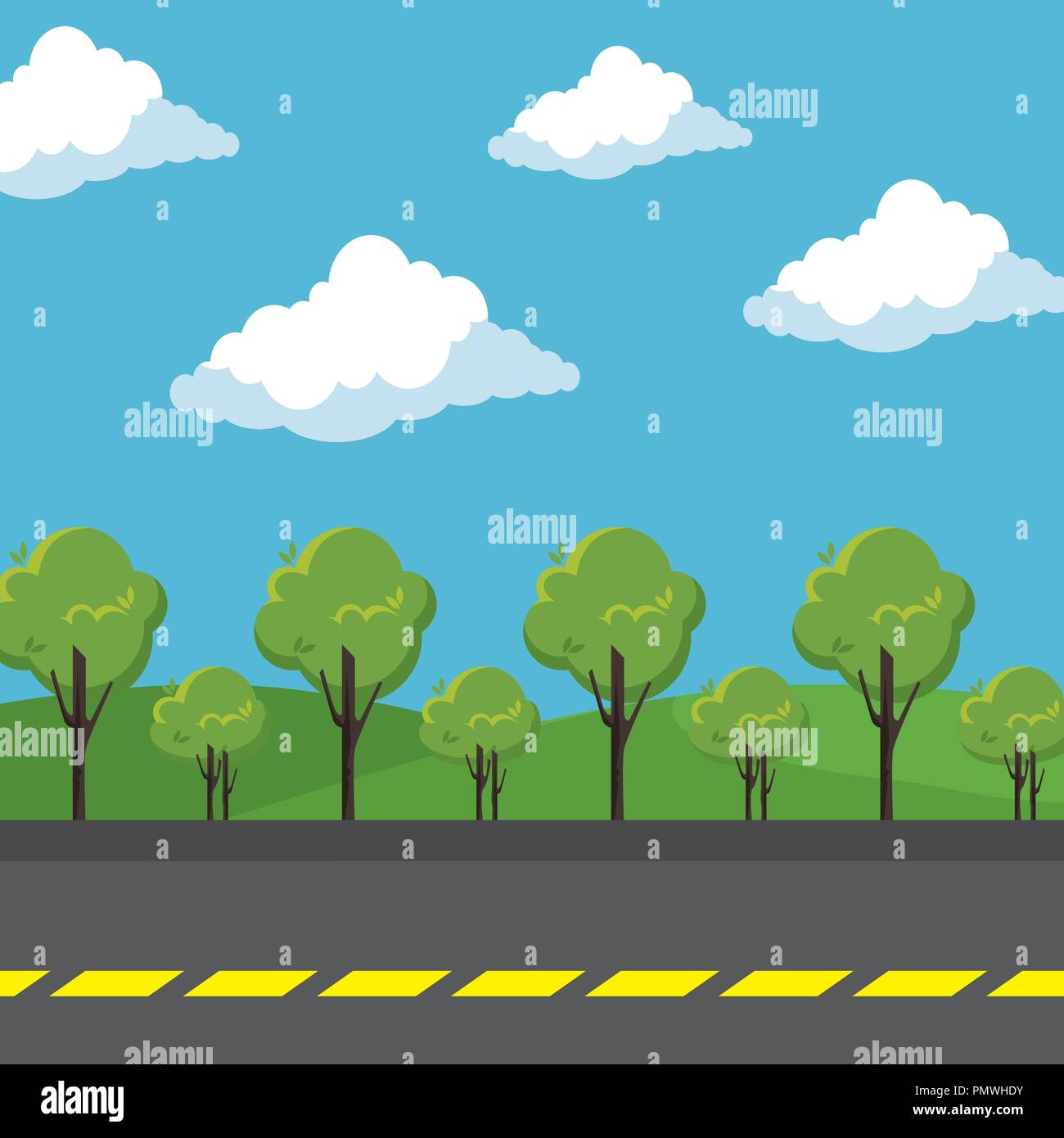 urban road day scenery icon Stock Vector Image & Art - Alamy