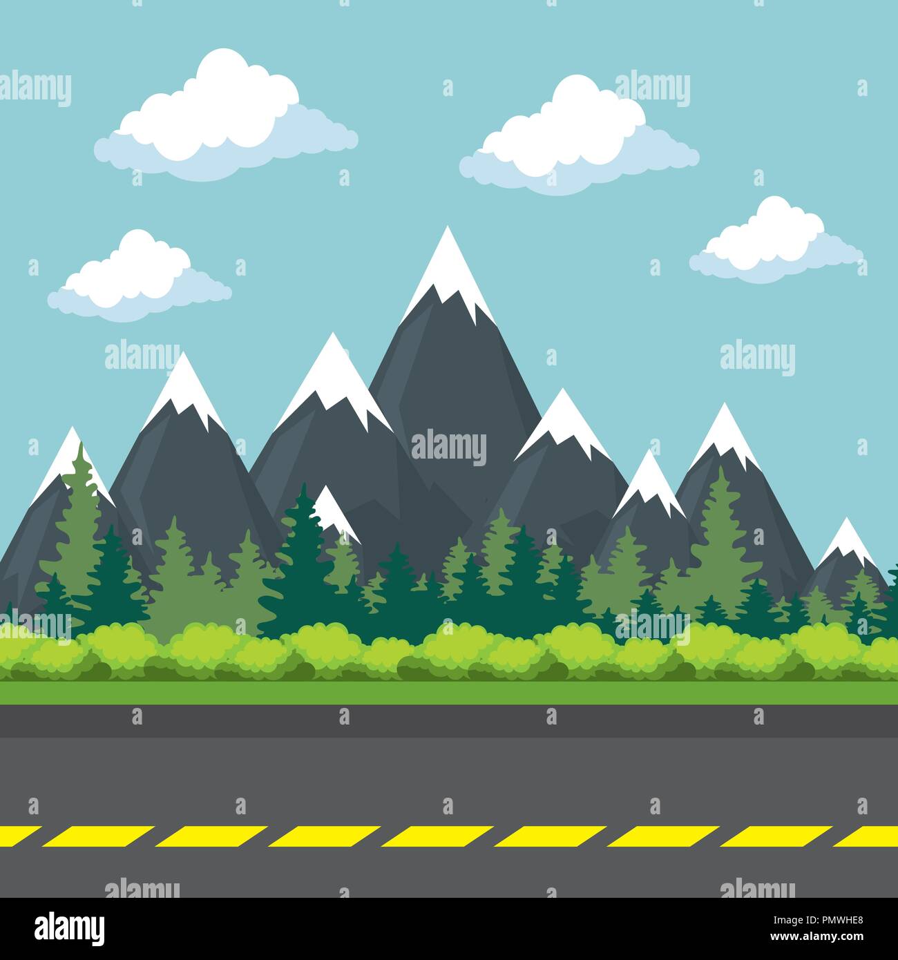 urban road day scenery icon Stock Vector Image & Art - Alamy