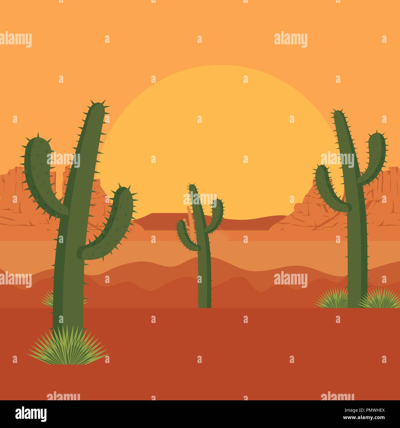 Countryside mexico Stock Vector Images - Alamy