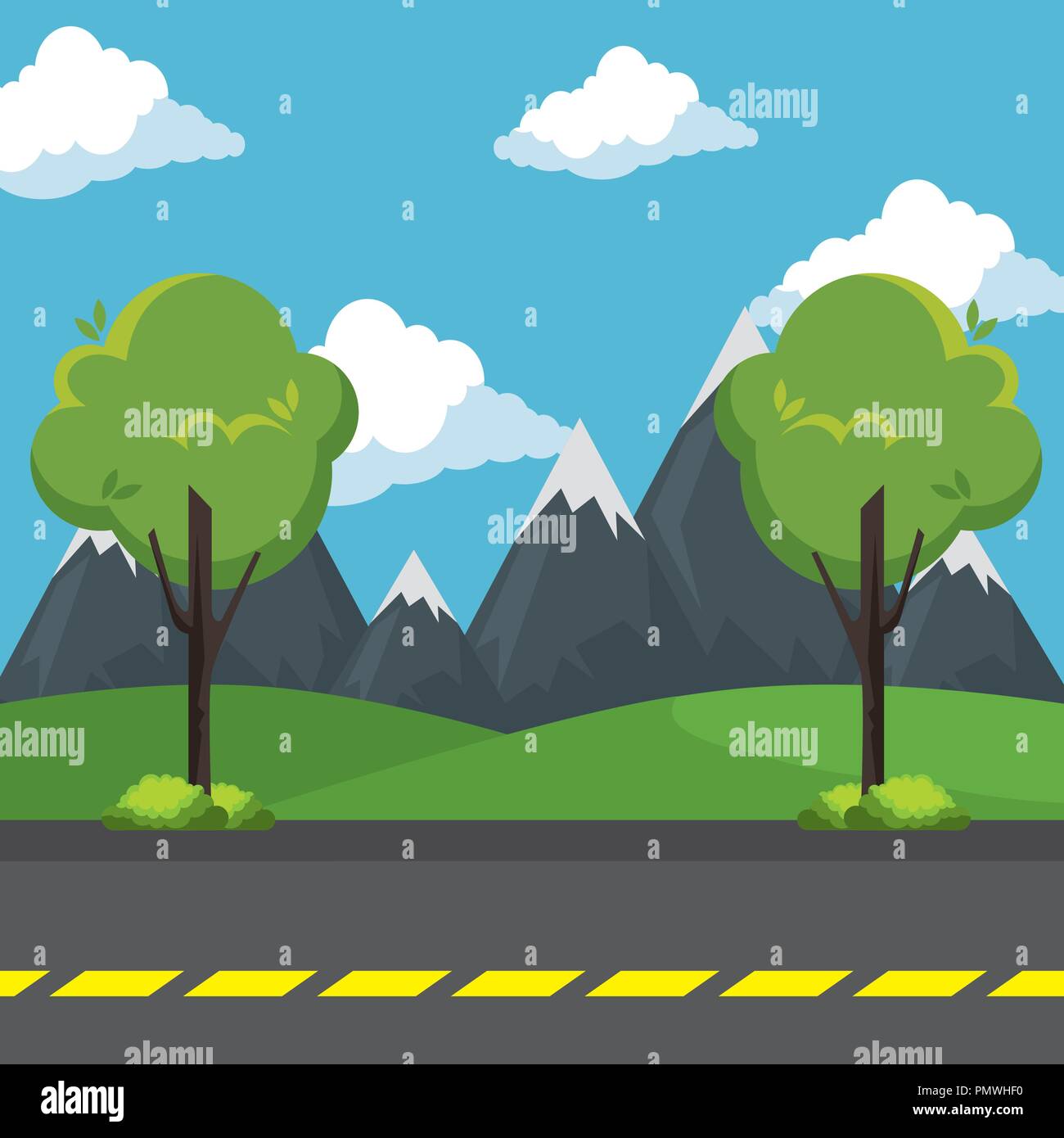 urban road day scenery icon Stock Vector Image & Art - Alamy