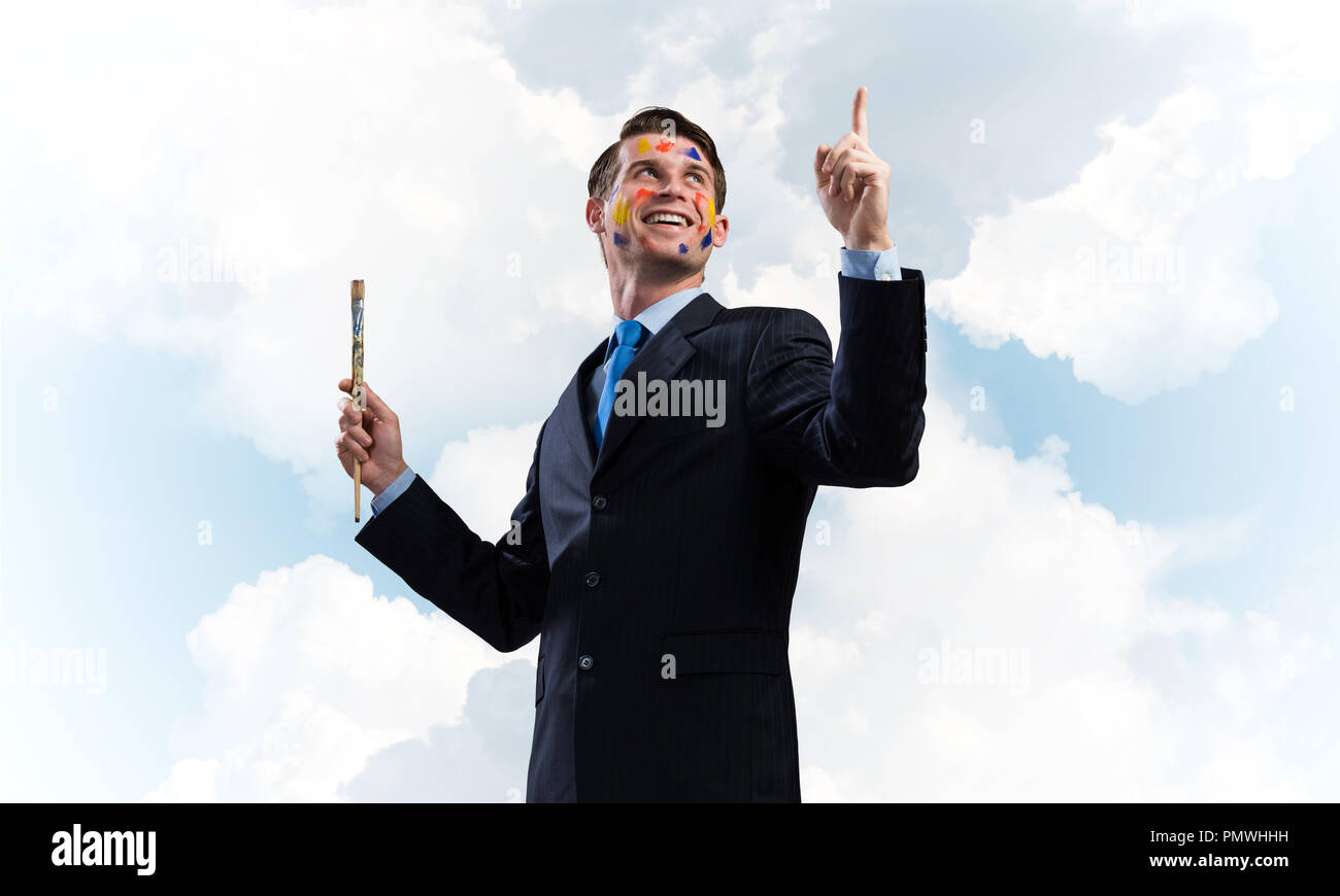 Business inspiration of young man Stock Photo - Alamy