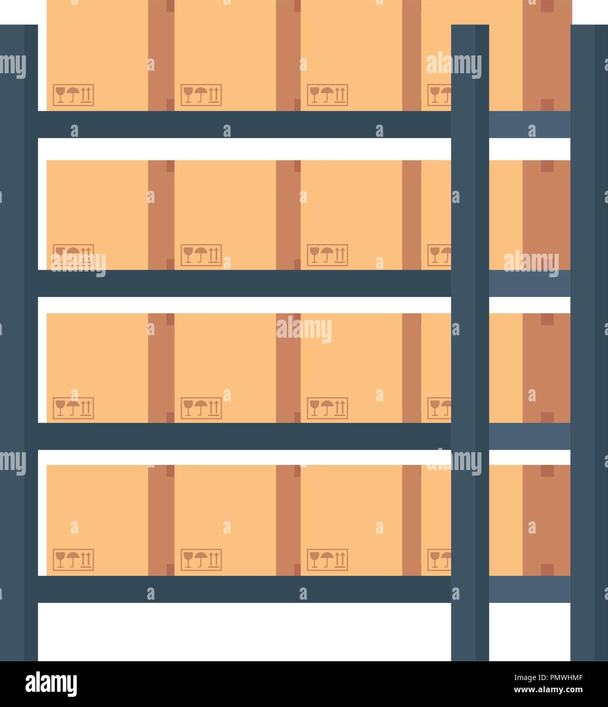 Warehouse shelving Stock Vector Images - Alamy