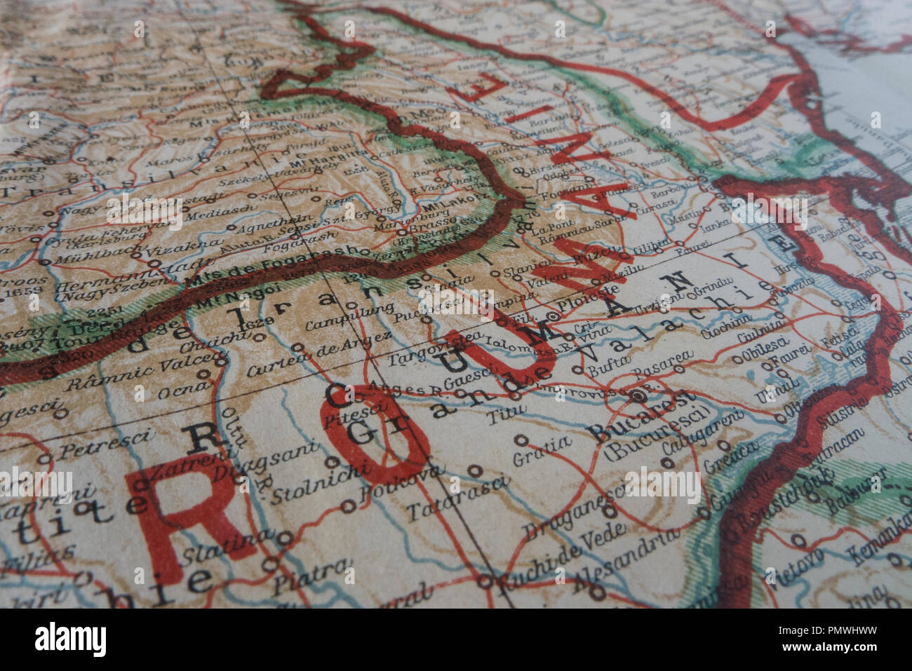 Old romanian maps hi-res stock photography and images - Alamy