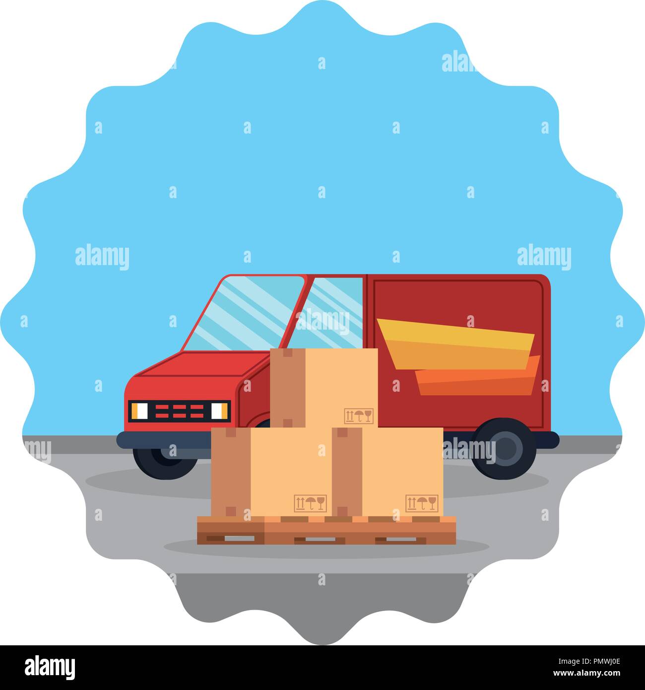 Vehicle local distribution Stock Vector Images - Alamy
