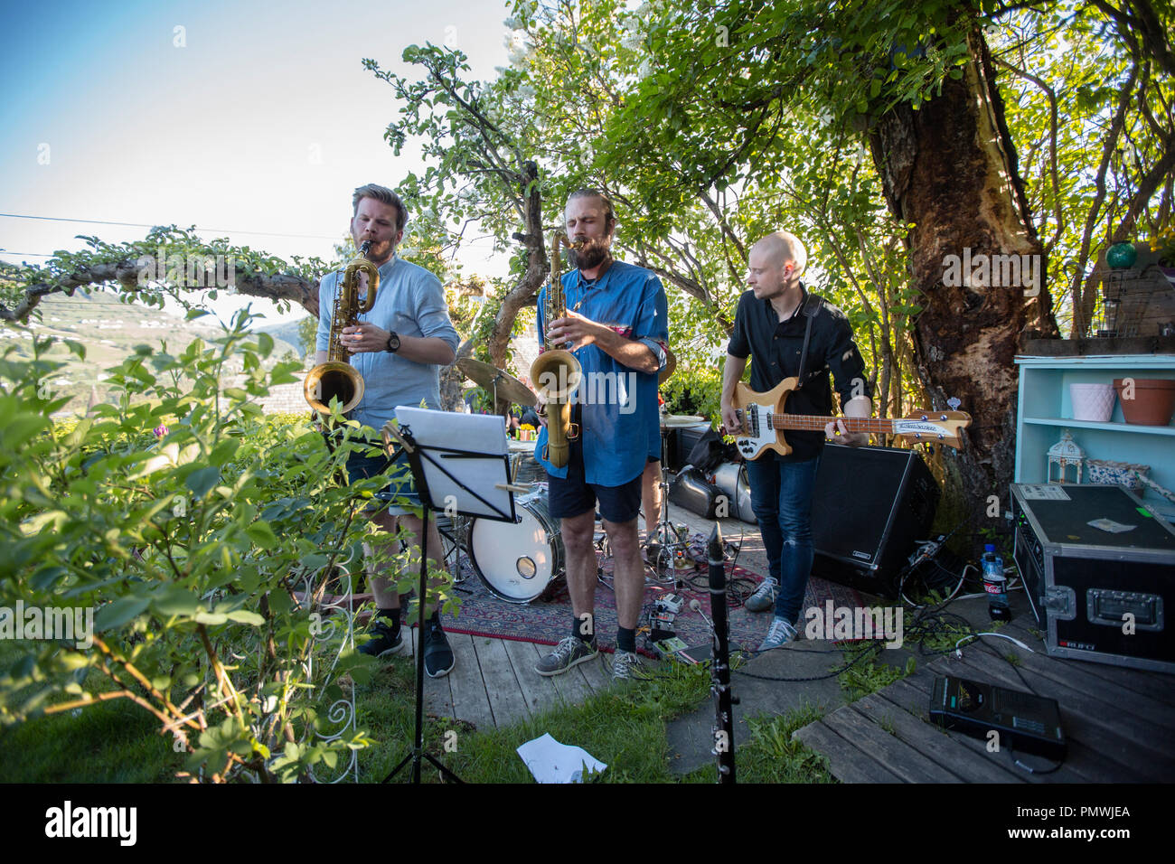 Norway, Bergen - May 24, 2018. The Norwegian jazz band Rune Your Day ...