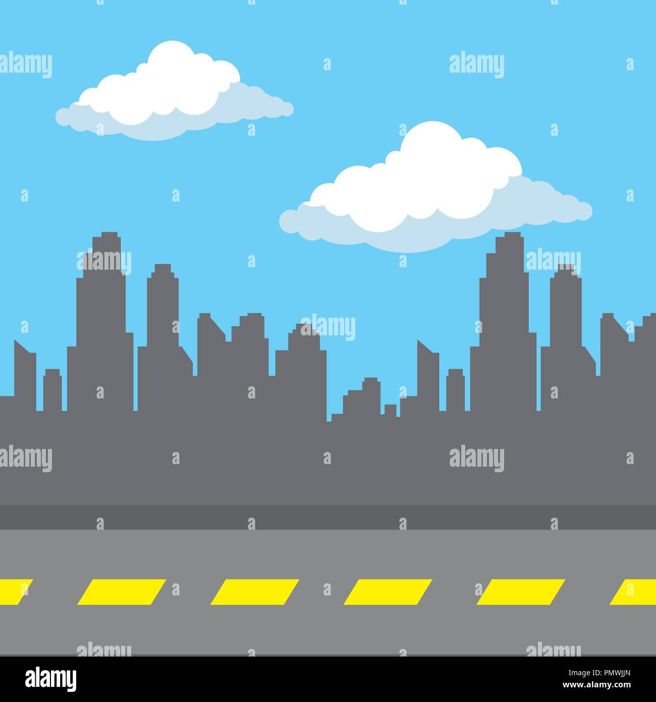 urban road day scenery icon Stock Vector Image & Art - Alamy