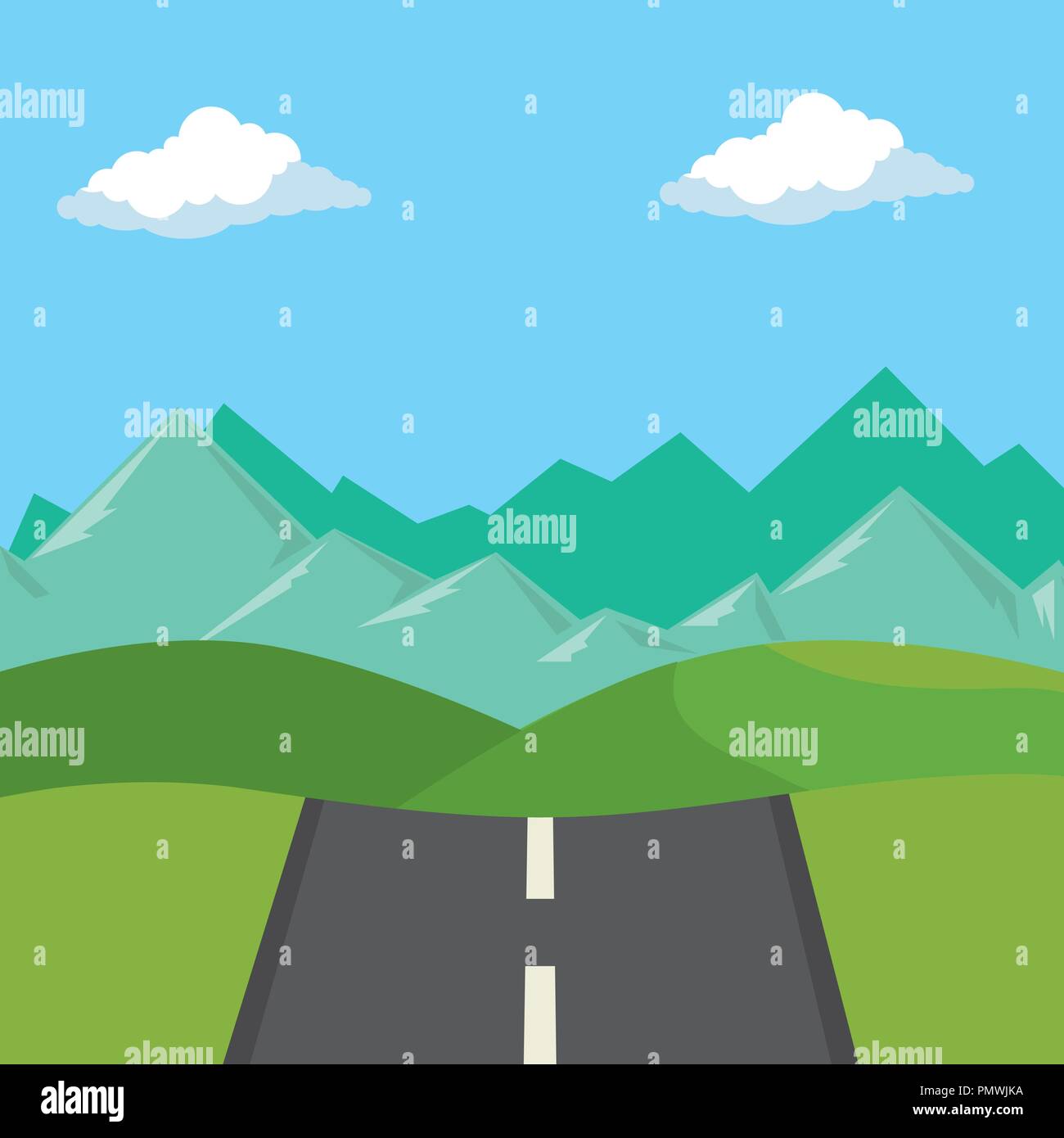 urban road day scenery icon Stock Vector Image & Art - Alamy