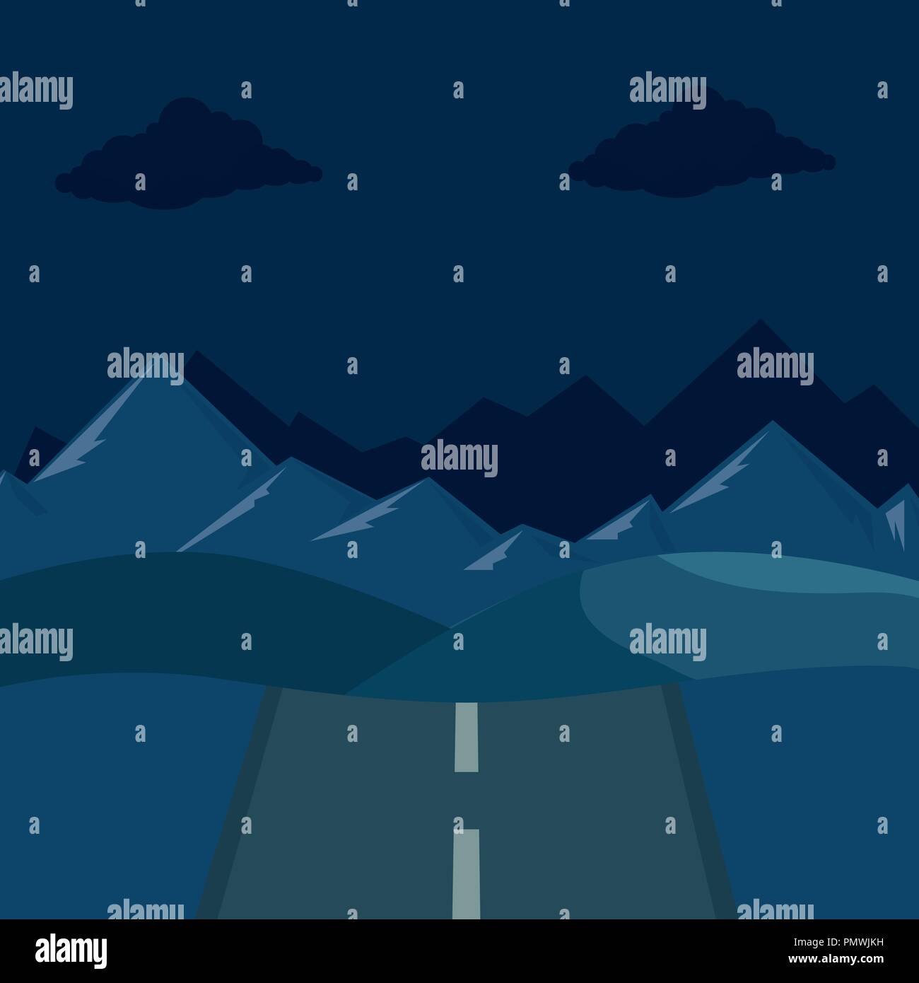 urban road night scenery icon Stock Vector Image & Art - Alamy