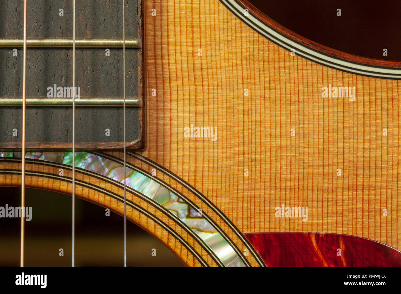 Close-up of an Acoustic Guitar and strings Stock Photo - Alamy