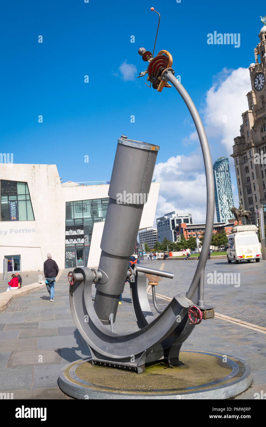 Liverpool Merseyside Pier Head modern contemporary art work sculpture ...