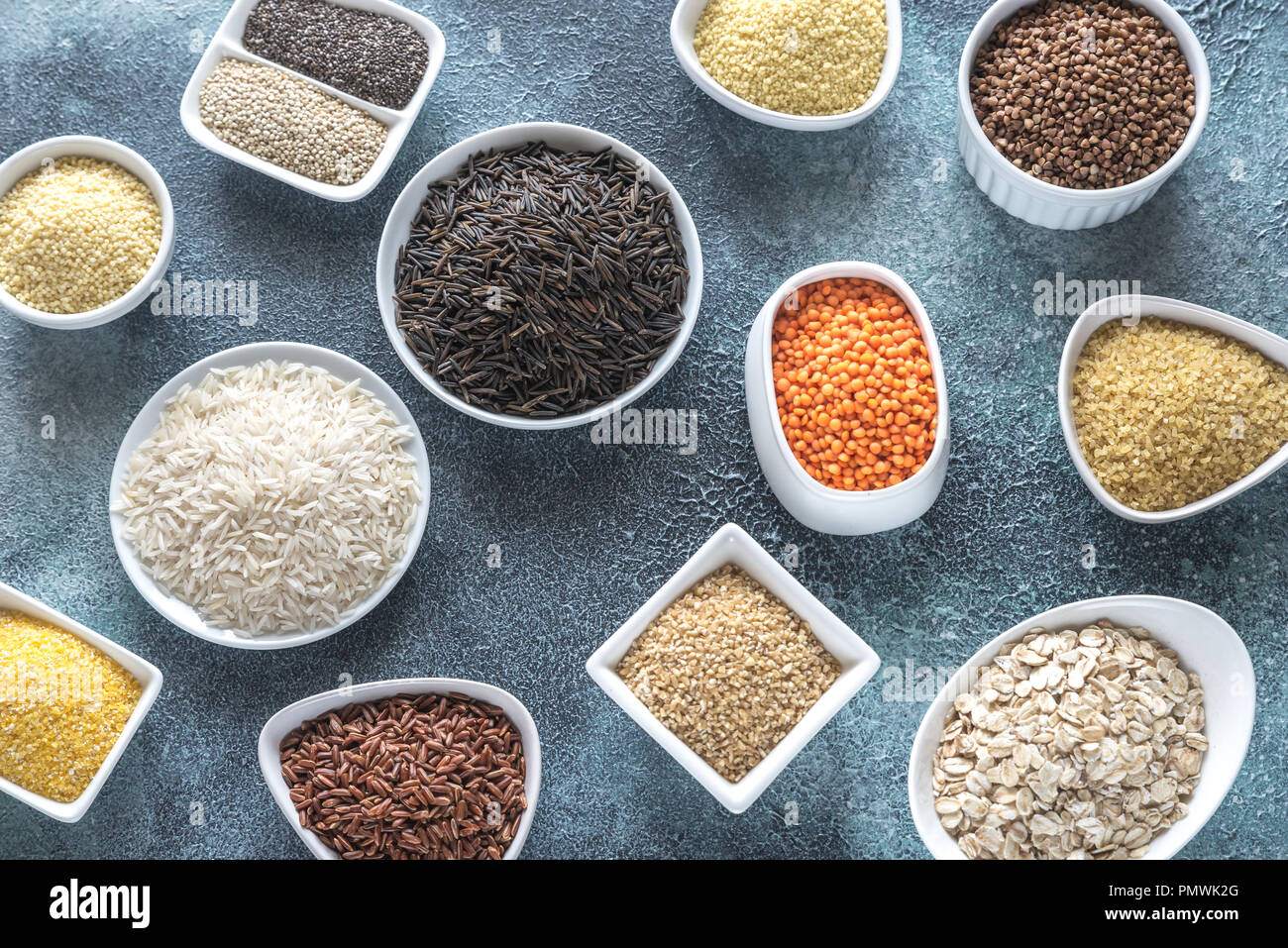 Rice buckwheat semolina grains hi-res stock photography and images - Alamy