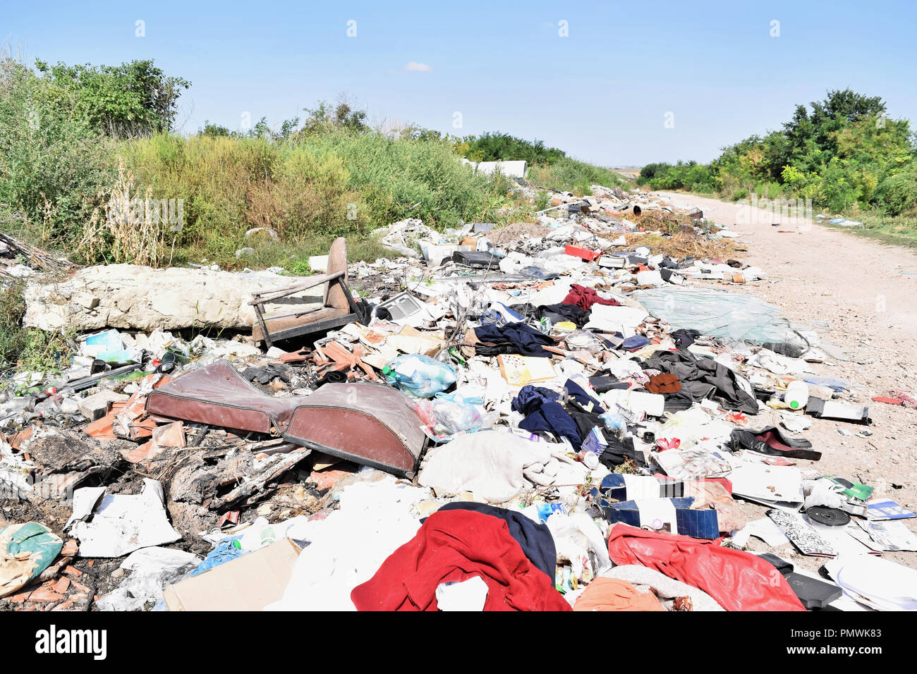 Garbage dump, ecological disaster Stock Photo - Alamy