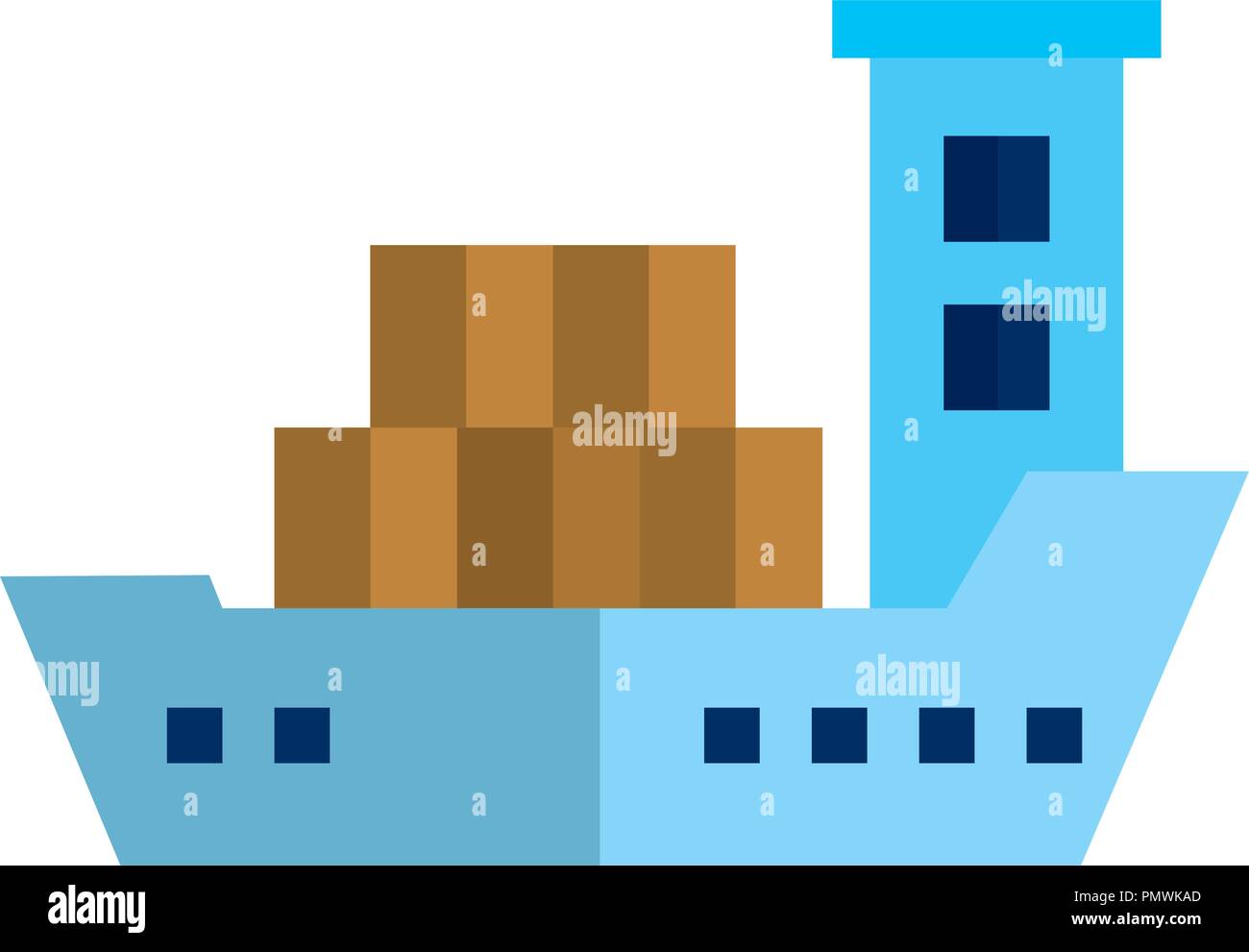 cargo ship isolated icon Stock Vector Image & Art - Alamy