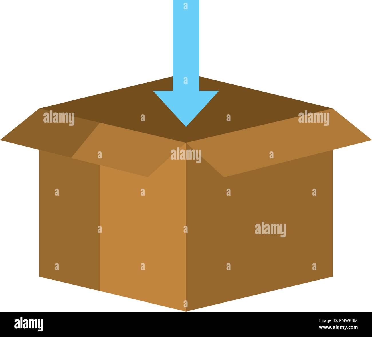 packing box carton with arrow Stock Vector Image & Art - Alamy