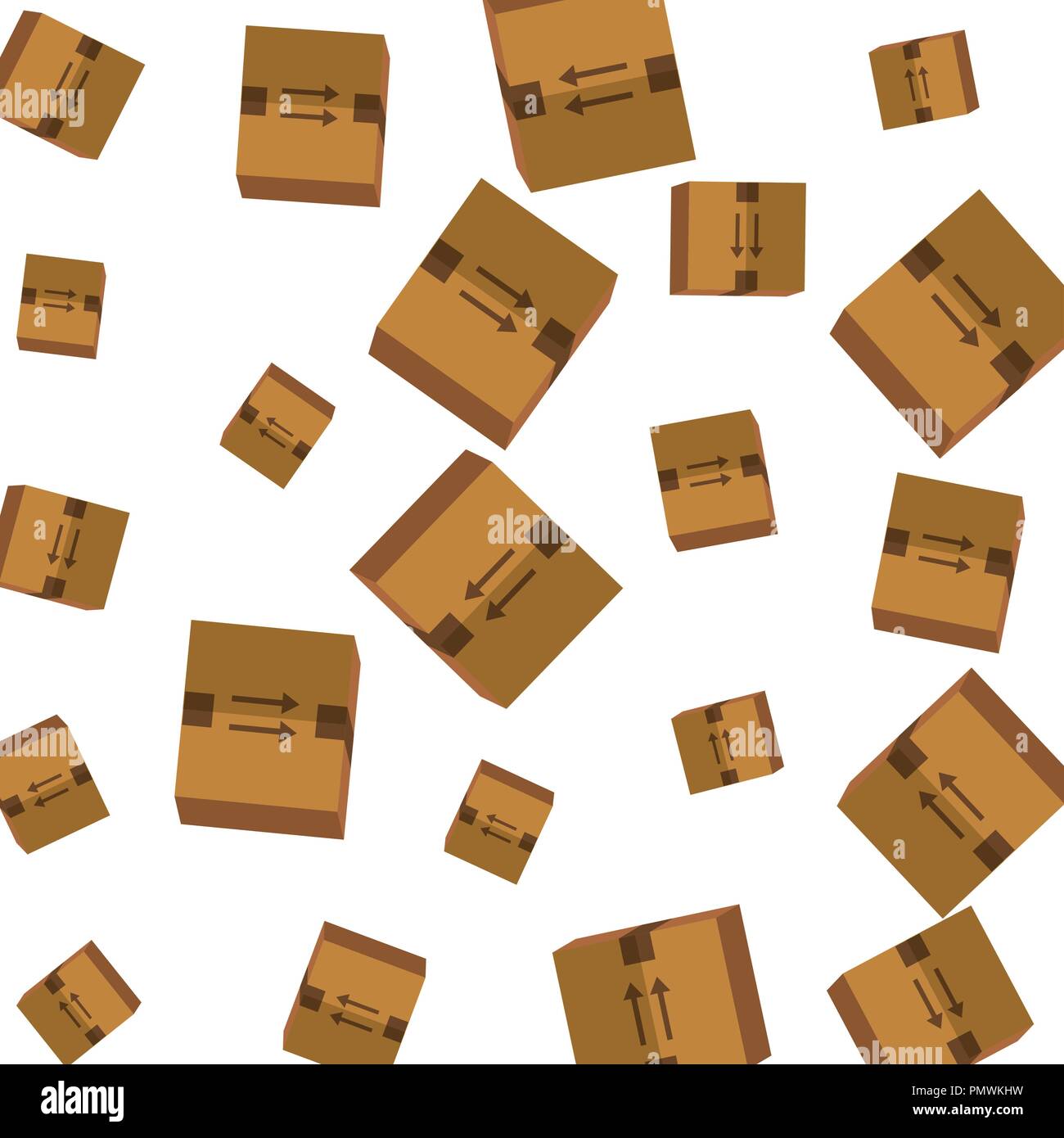 packing boxes carton pattern Stock Vector Image & Art - Alamy