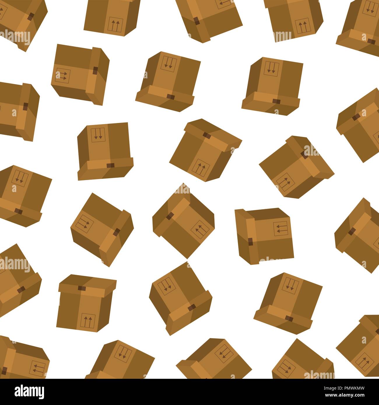 packing boxes carton pattern Stock Vector Image & Art - Alamy