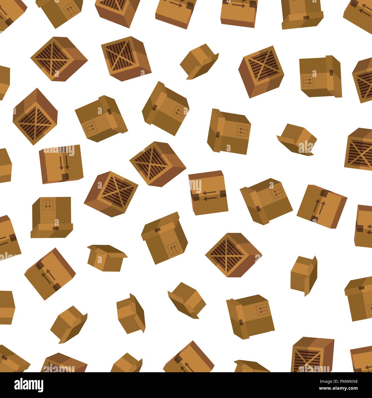 packing boxes carton and wood pattern Stock Vector Image & Art - Alamy