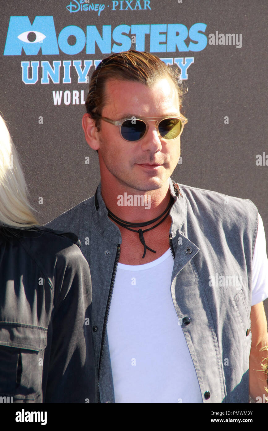 Gavin Rossdale at the World Premiere of Disney-Pixar's "Monsters ...