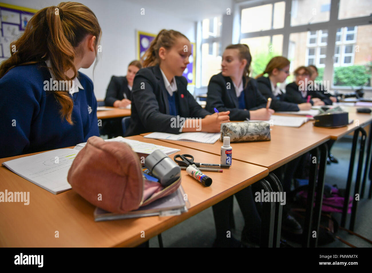 Students study in class at Royal High School Bath, which is a day and ...