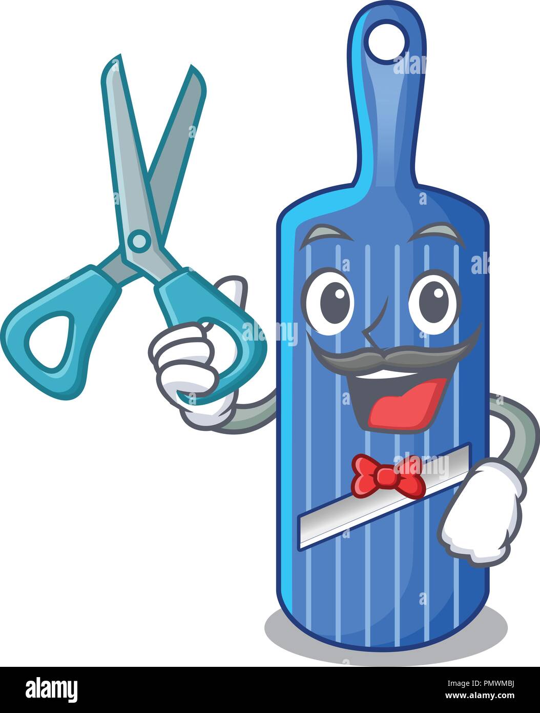 Barber cut food on mandolin slicer cartoon Stock Vector Image & Art - Alamy