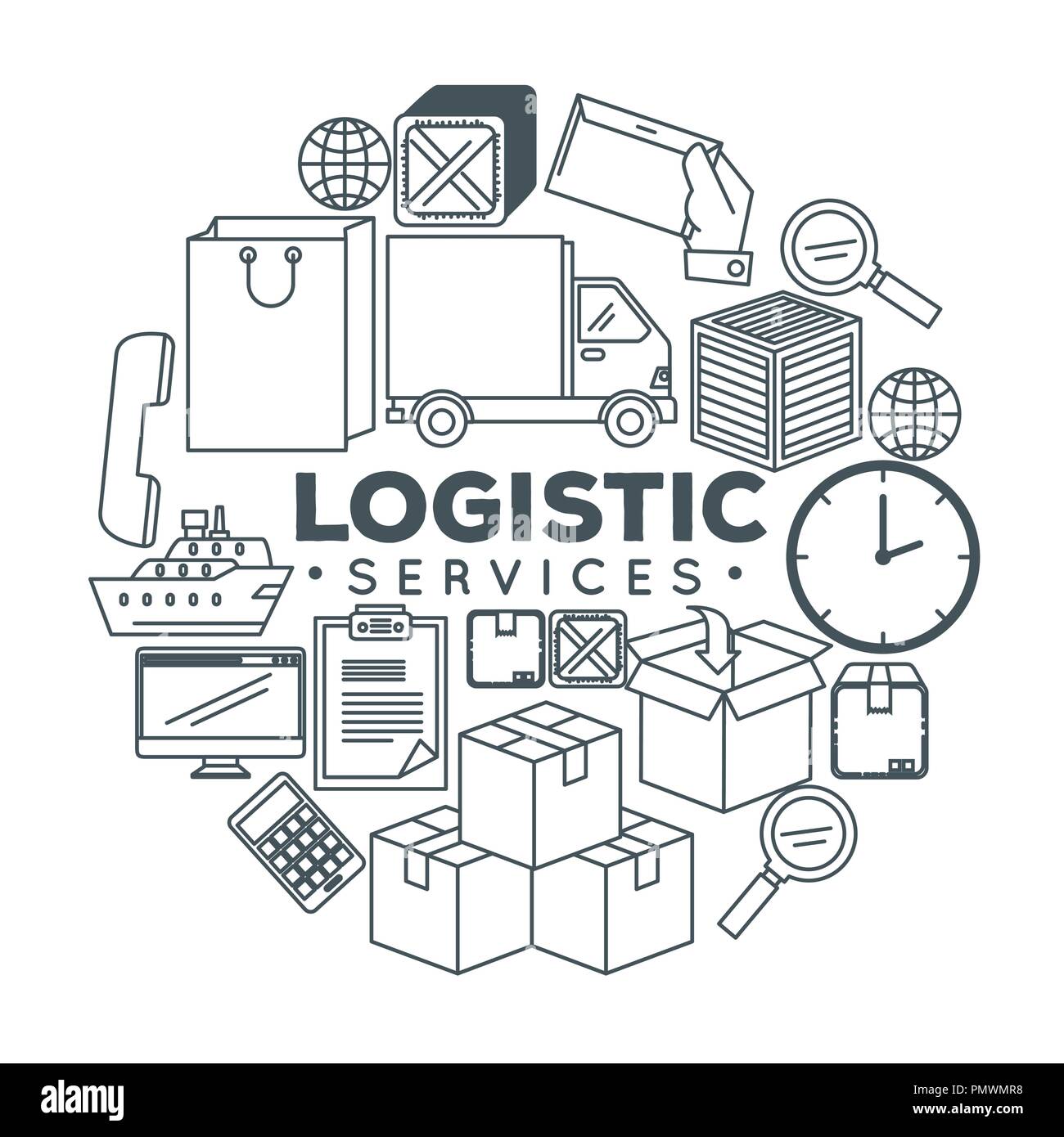 International packing icons hi-res stock photography and images - Alamy