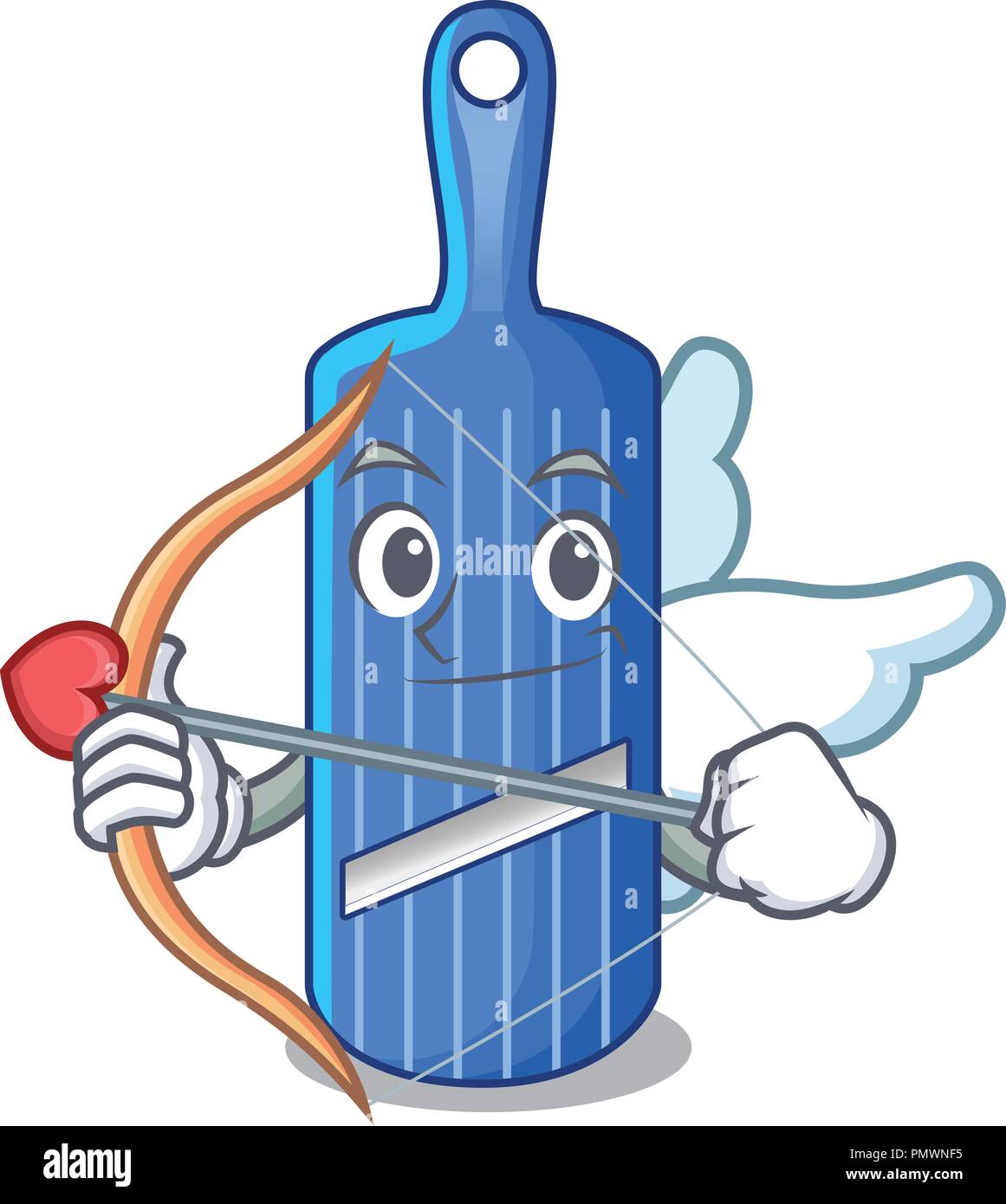 Cupid cut food on mandolin slicer cartoon Stock Vector Image & Art - Alamy