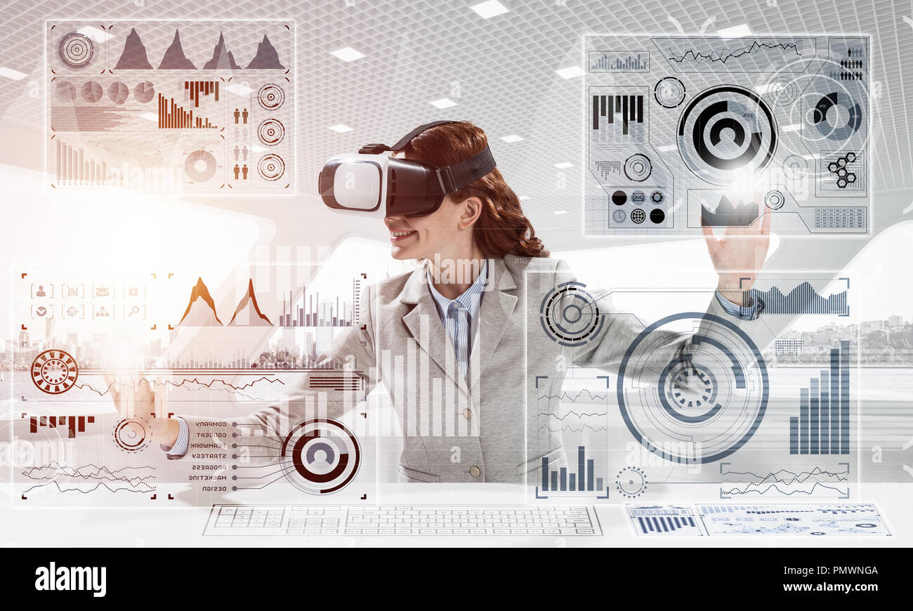 Conceptual image of virtual reality technology Stock Photo - Alamy