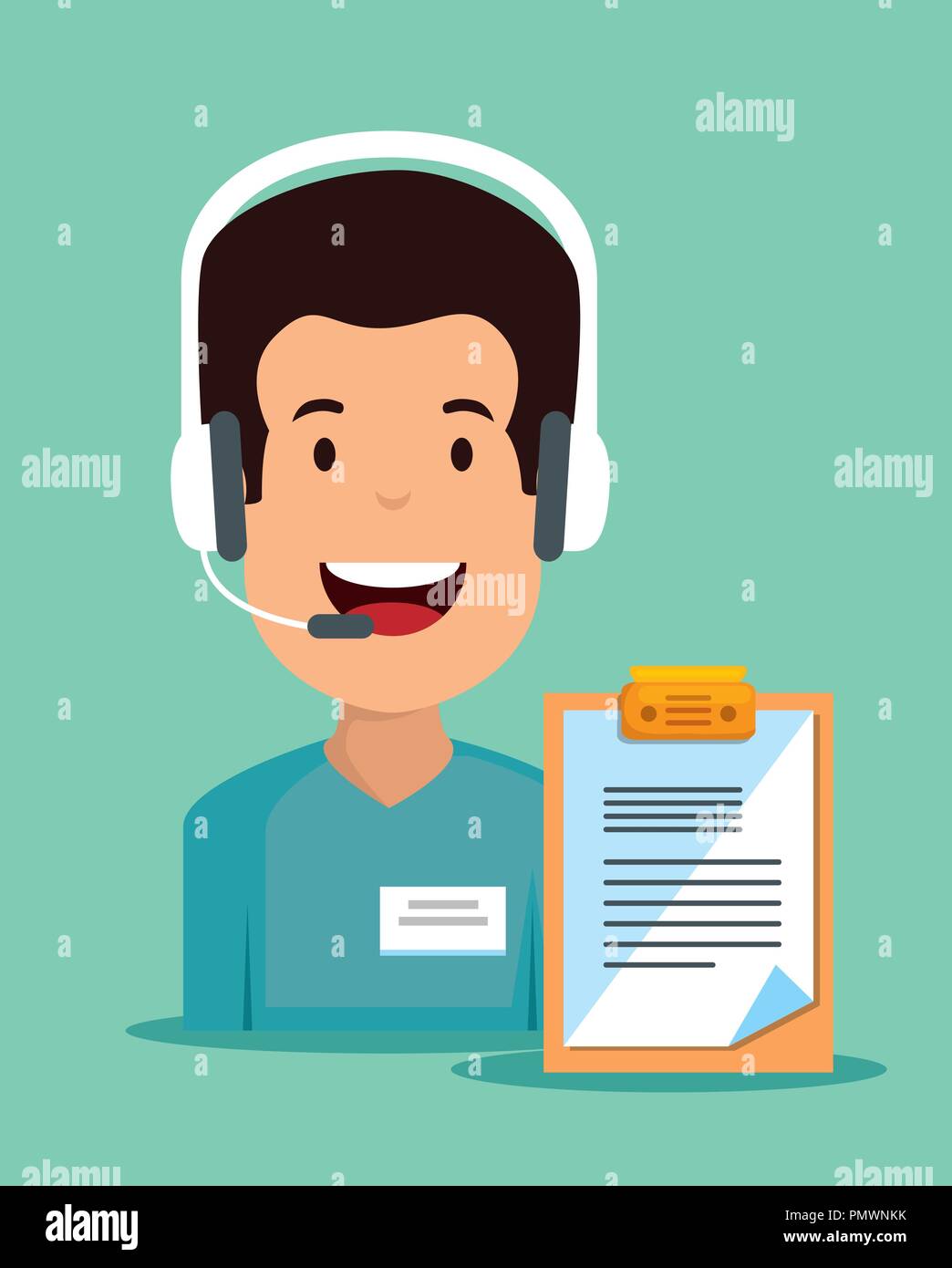 logistic services with support agent Stock Vector Image & Art - Alamy