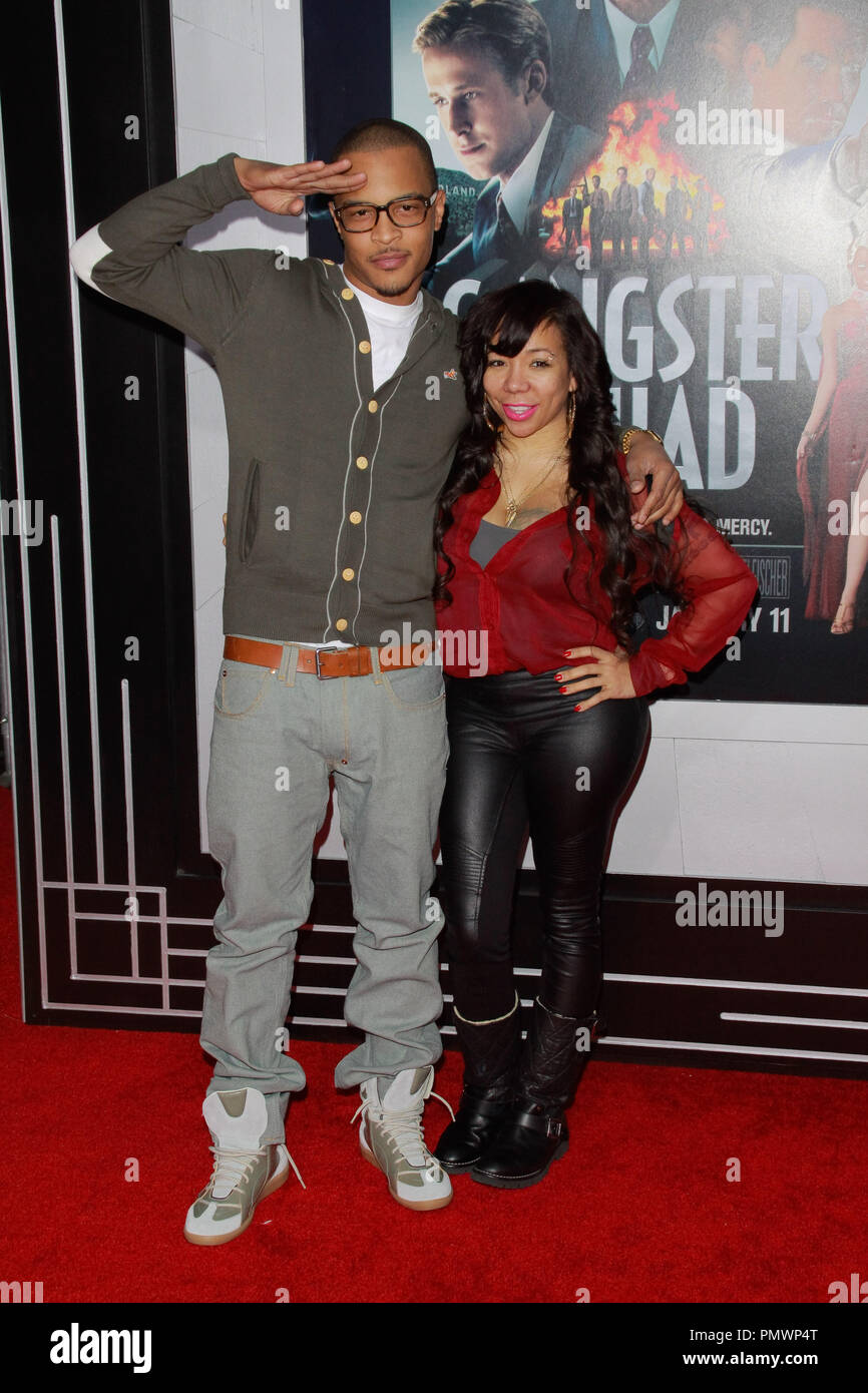 T.I. and Tameka "Tiny" Cottle at the Premiere of Warner Bros. Pictures ...