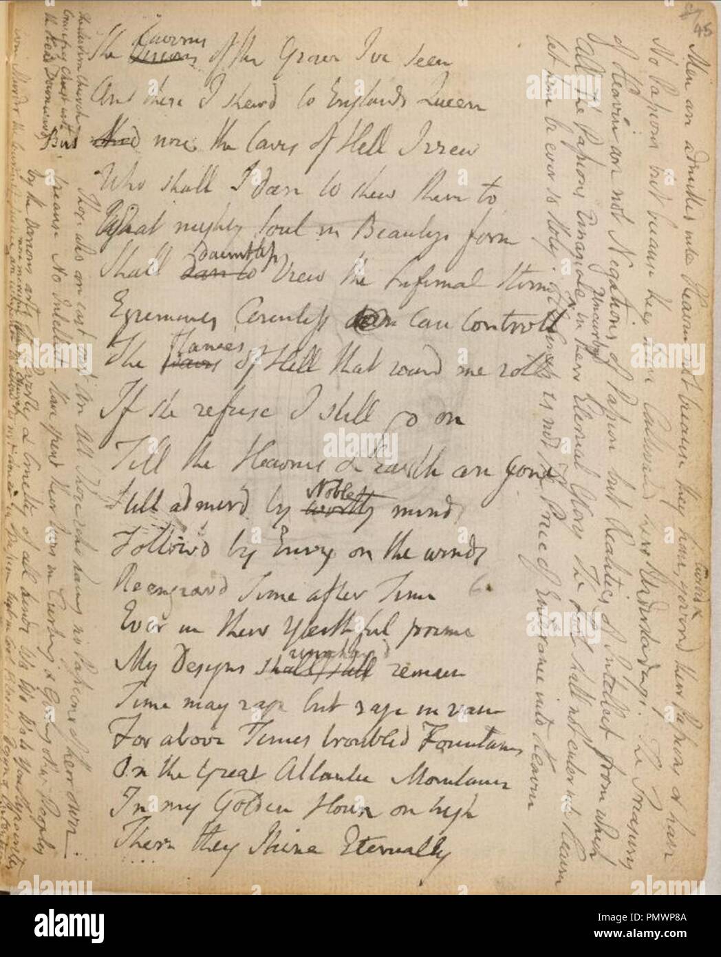 Blake manuscript - Notebook - page 087 Stock Photo - Alamy