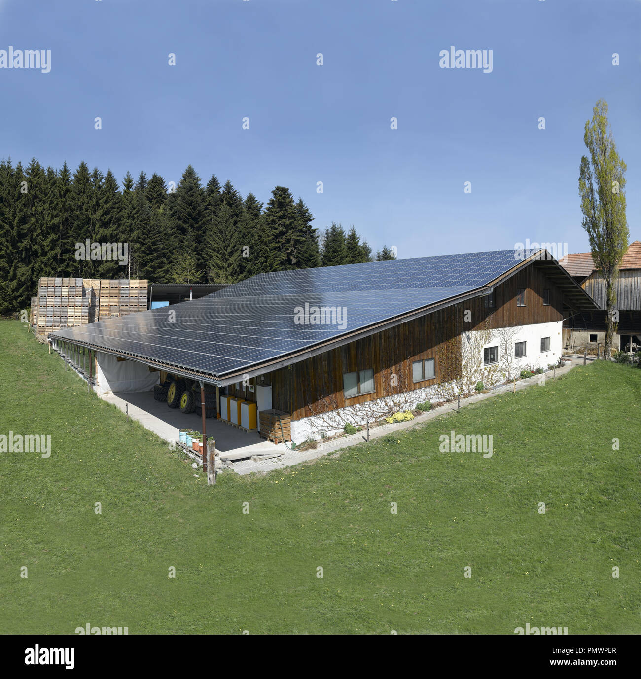 Solar panels roof switzerland hi-res stock photography and images - Alamy