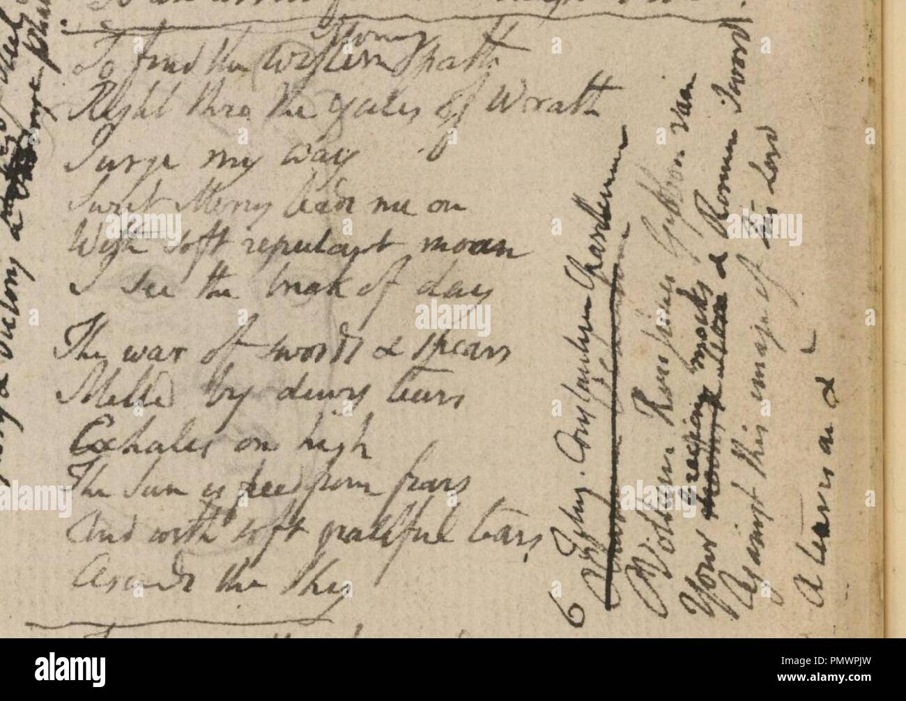 Blake manuscript - Notebook 1800 - 06 Morning Stock Photo - Alamy