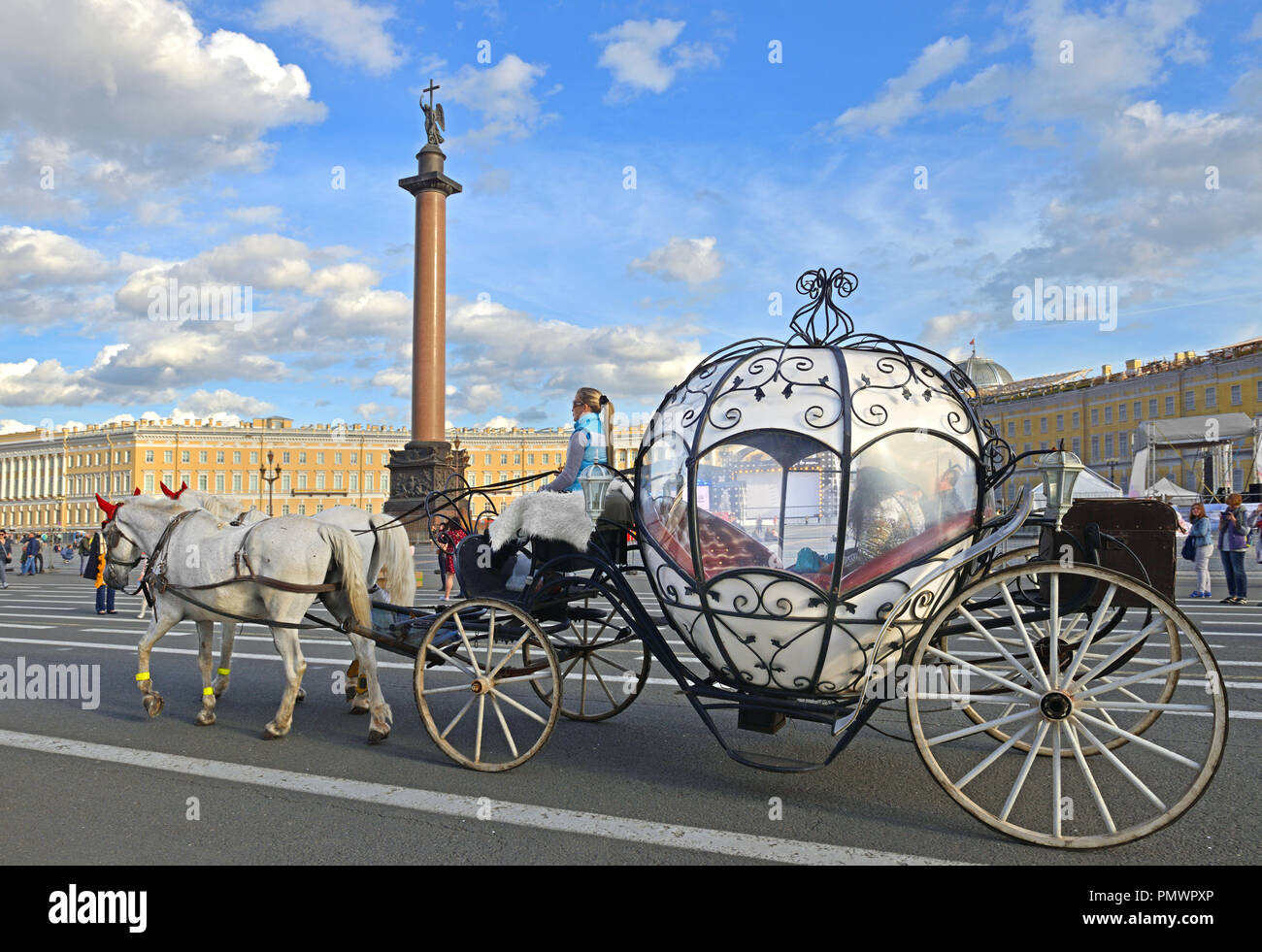 Magic Carriage at Palace Square Stock Photo - Alamy