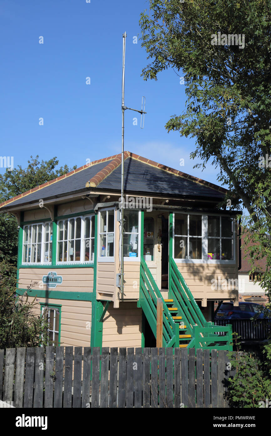 the railway station and signal box in uckfield in east sussex Stock ...