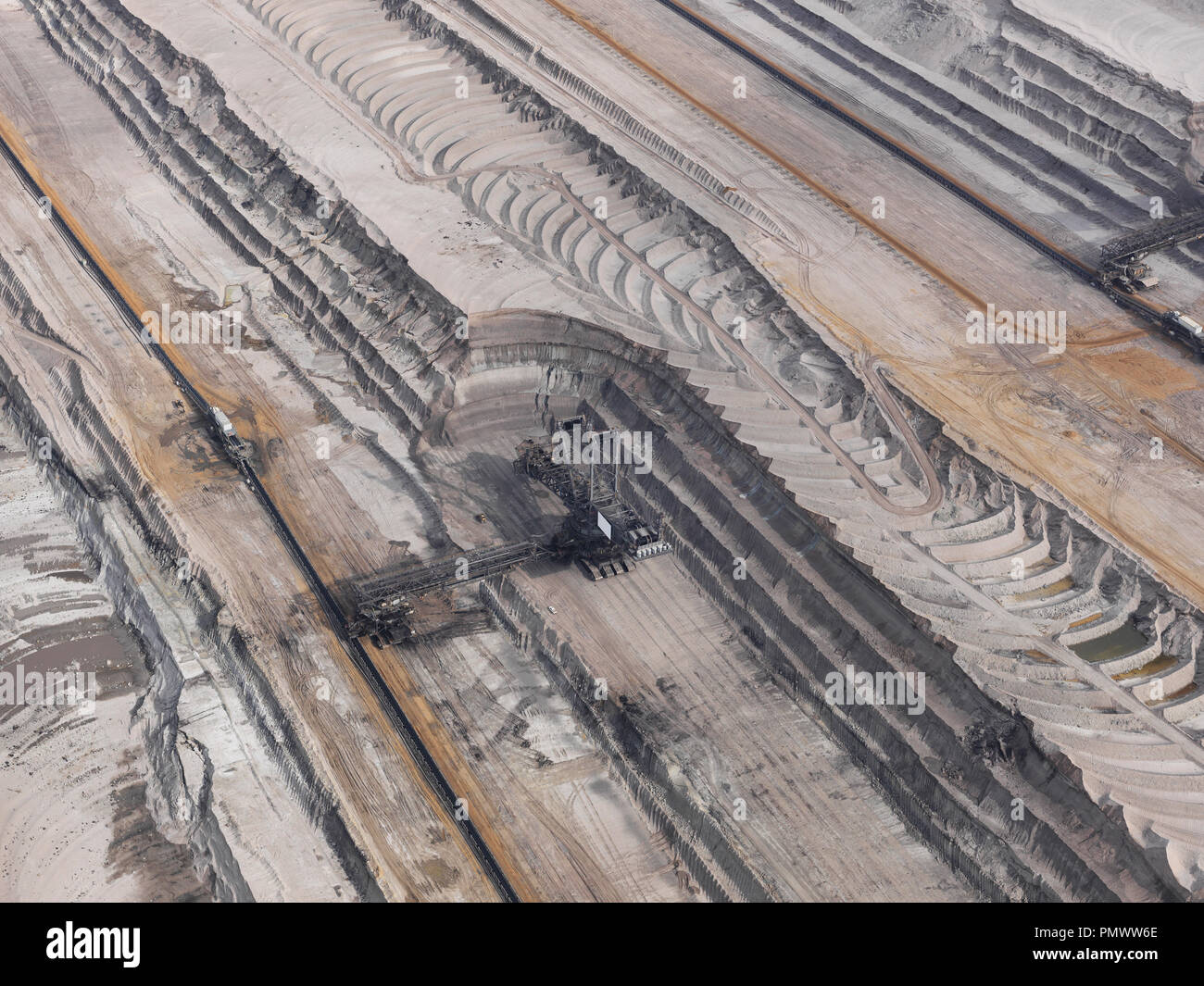 Aerial view lignite brown coal hi-res stock photography and images - Alamy