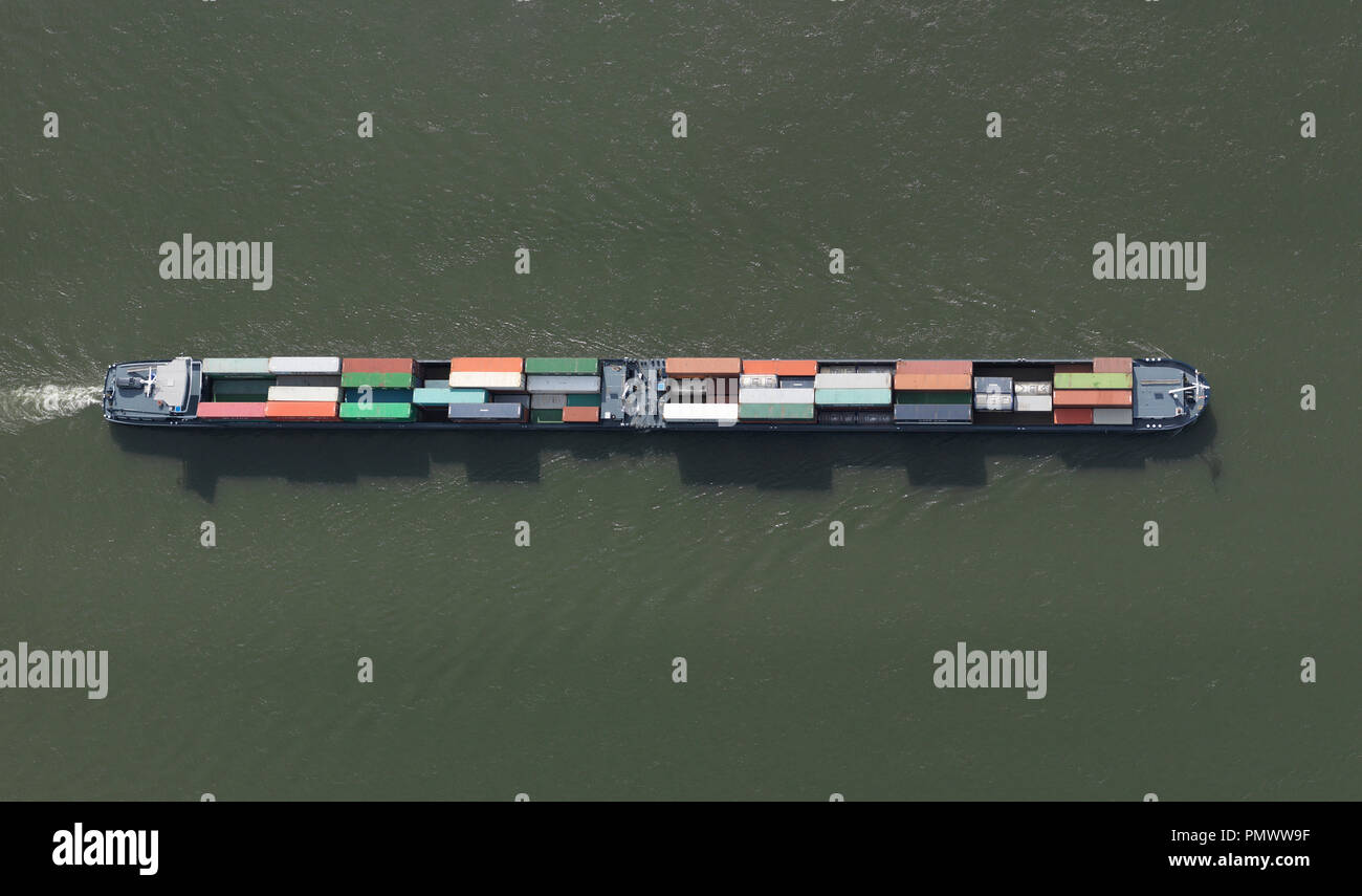 Aerial view container ship at sea Stock Photo - Alamy Aerial view container ship at sea Stock Photo - Alamy