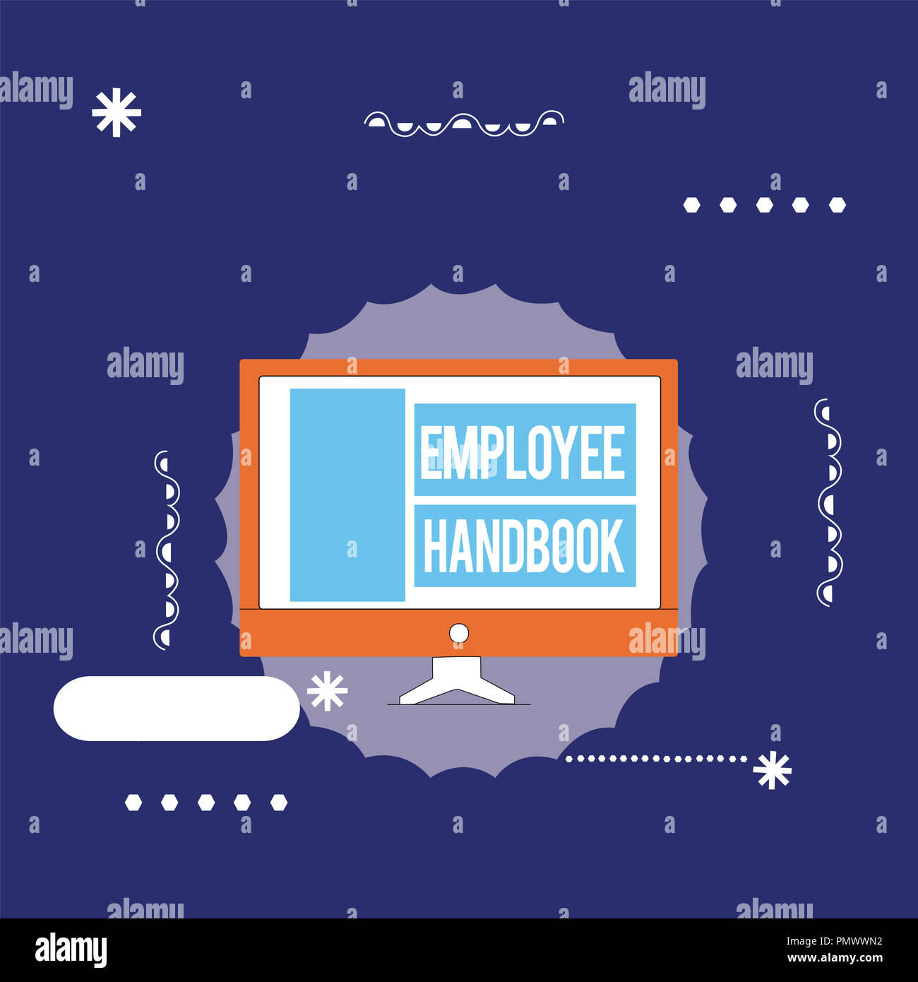 Text sign showing Employee Handbook. Conceptual photo Document that ...