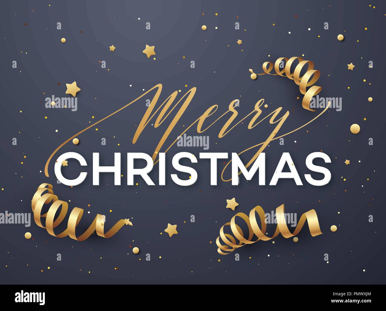 Winter merry christmas decor Stock Vector Images - Alamy