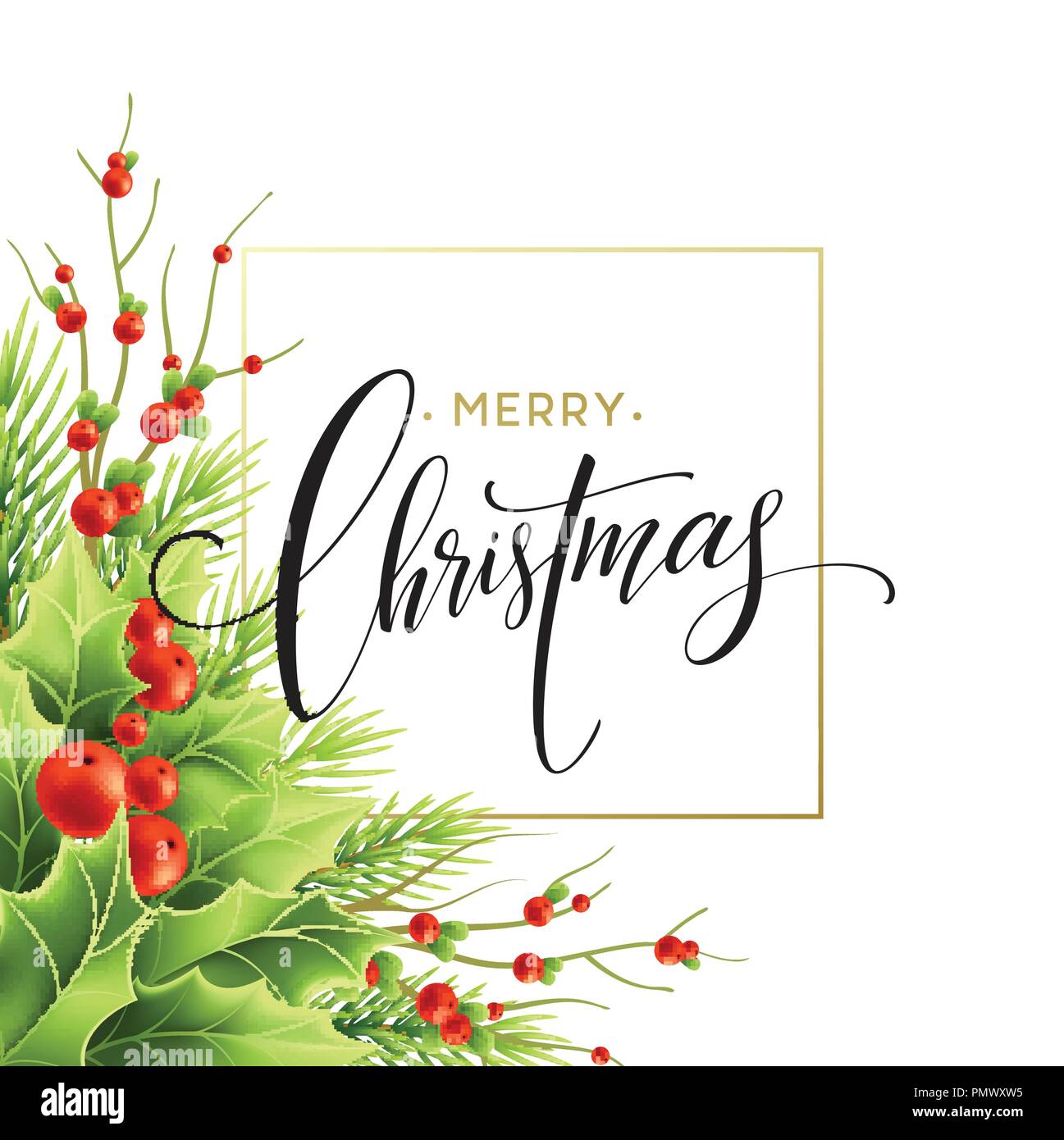 Red christmas holiday card Stock Vector Images - Alamy
