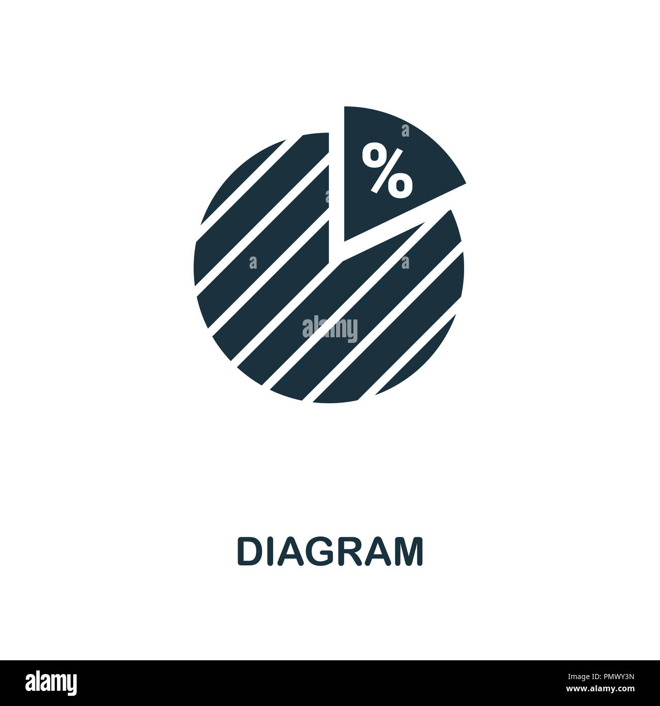Diagram icon. Monochrome style design from business collection. UI. Pixel perfect simple ...