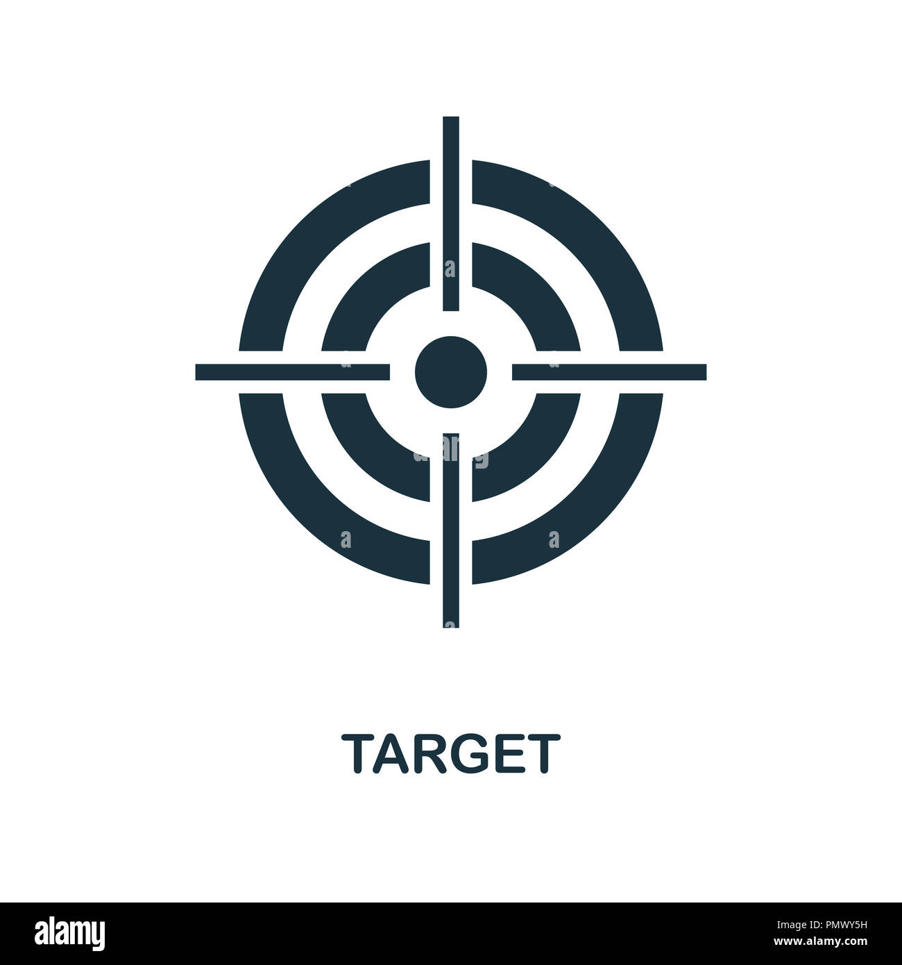 Target icon. Monochrome style design from business collection. UI ...