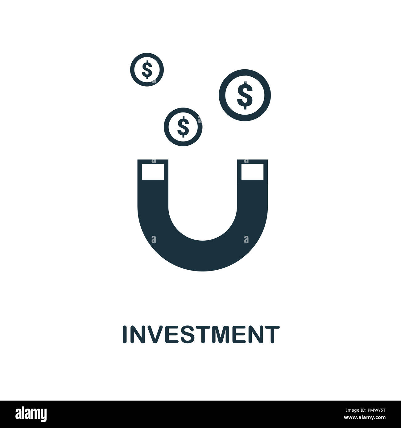 Investment icon. Monochrome style design from business collection. UI ...
