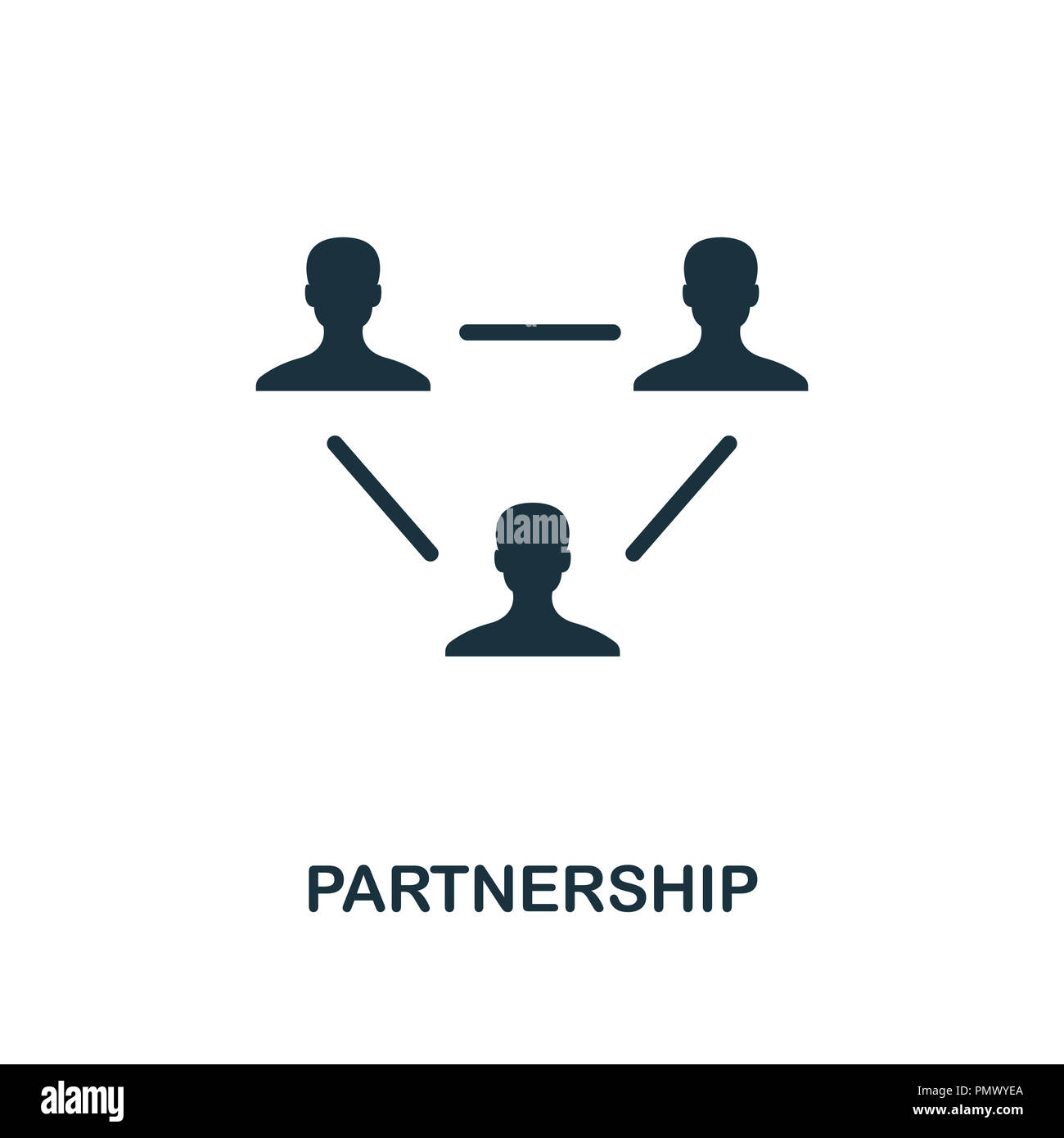 Partnership icon. Monochrome style design from business collection. UI ...