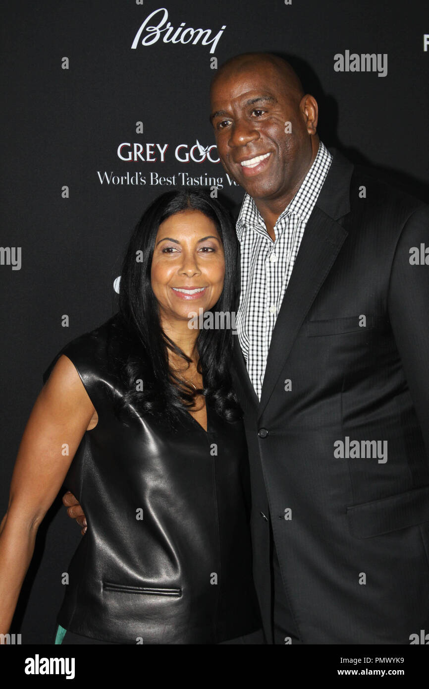 Cookie Johnson and Magic Johnson at the Los Angeles premiere of Film ...