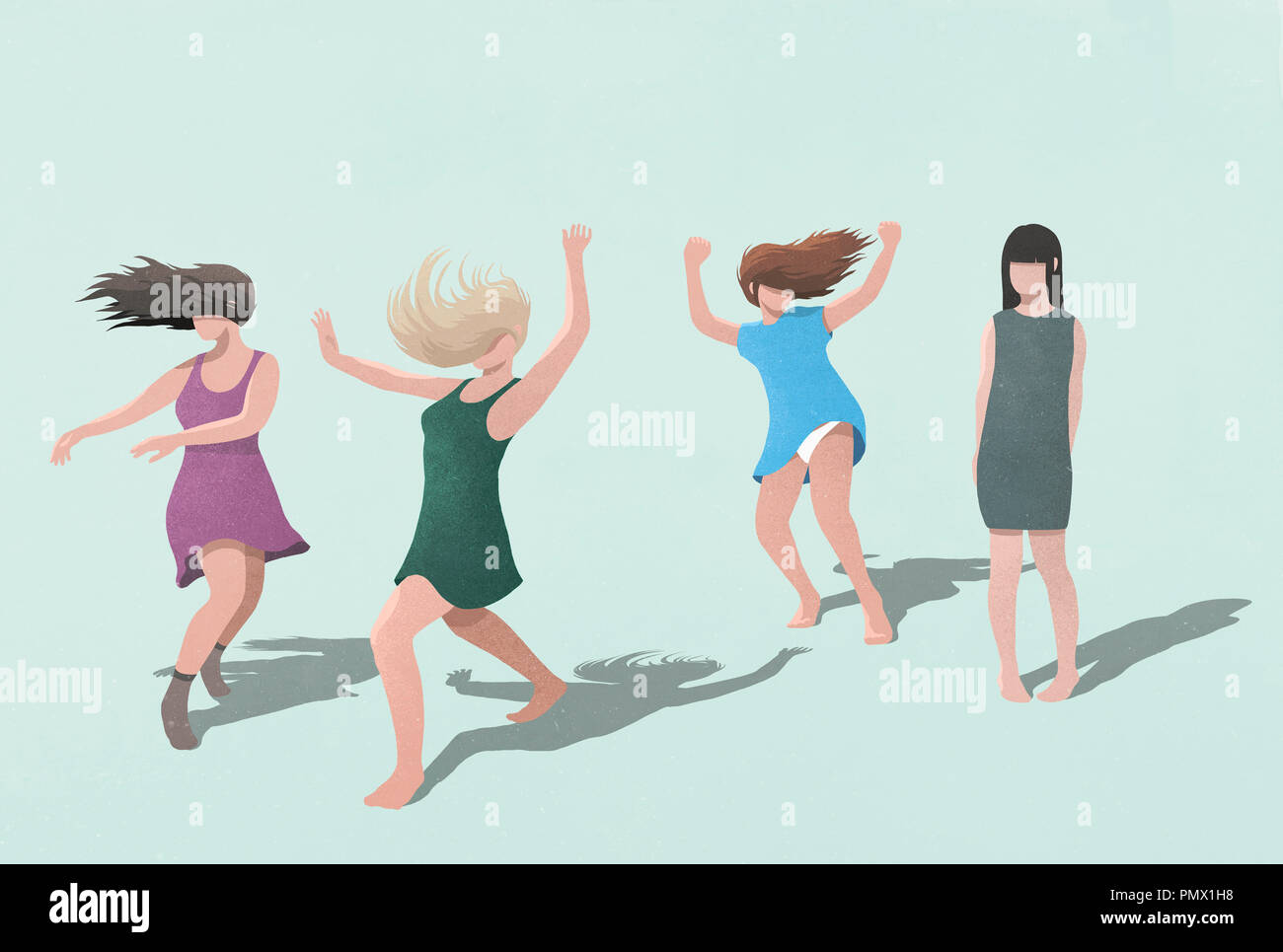 Woman shy at party hi-res stock photography and images - Alamy