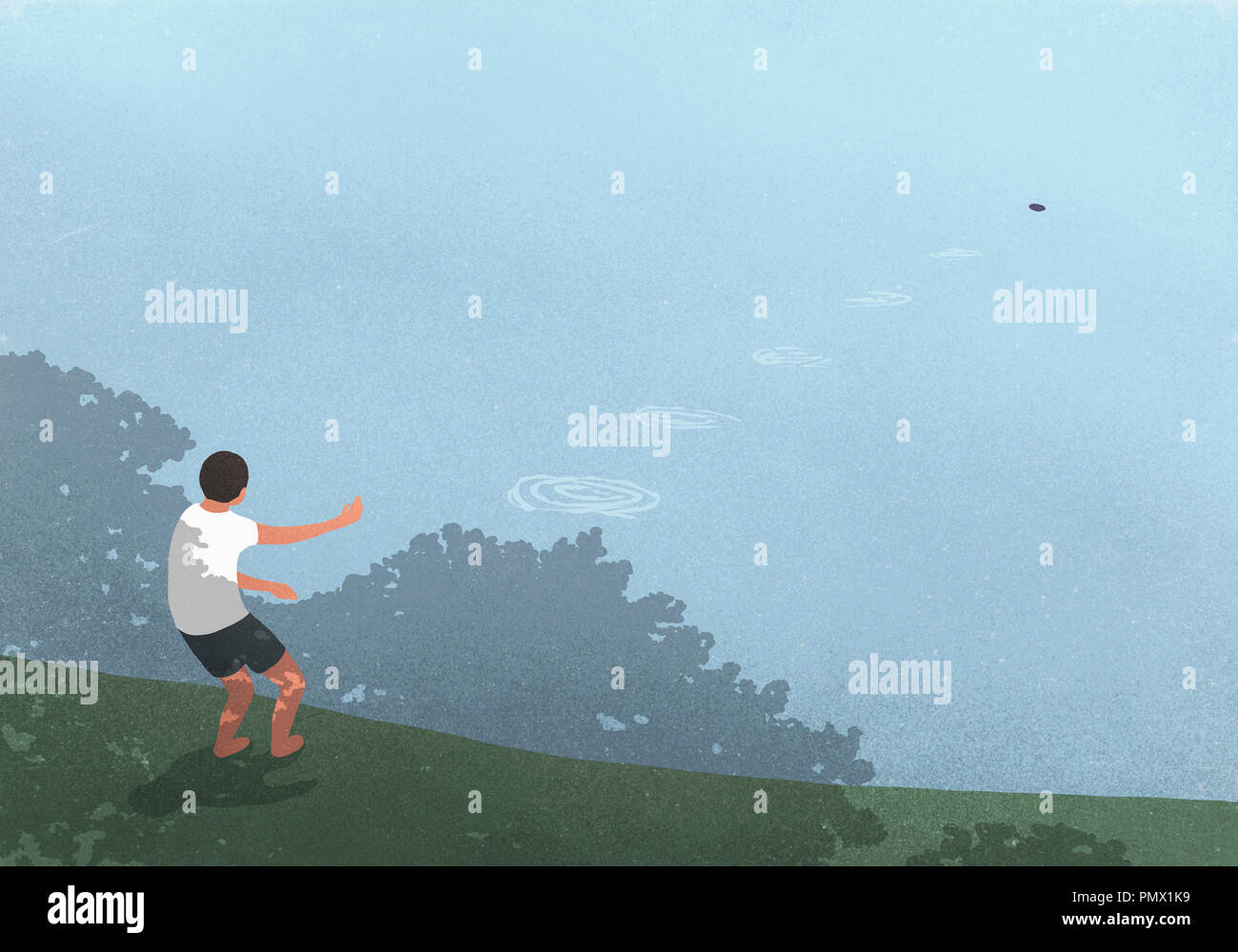 Skipping reflection hi-res stock photography and images - Alamy